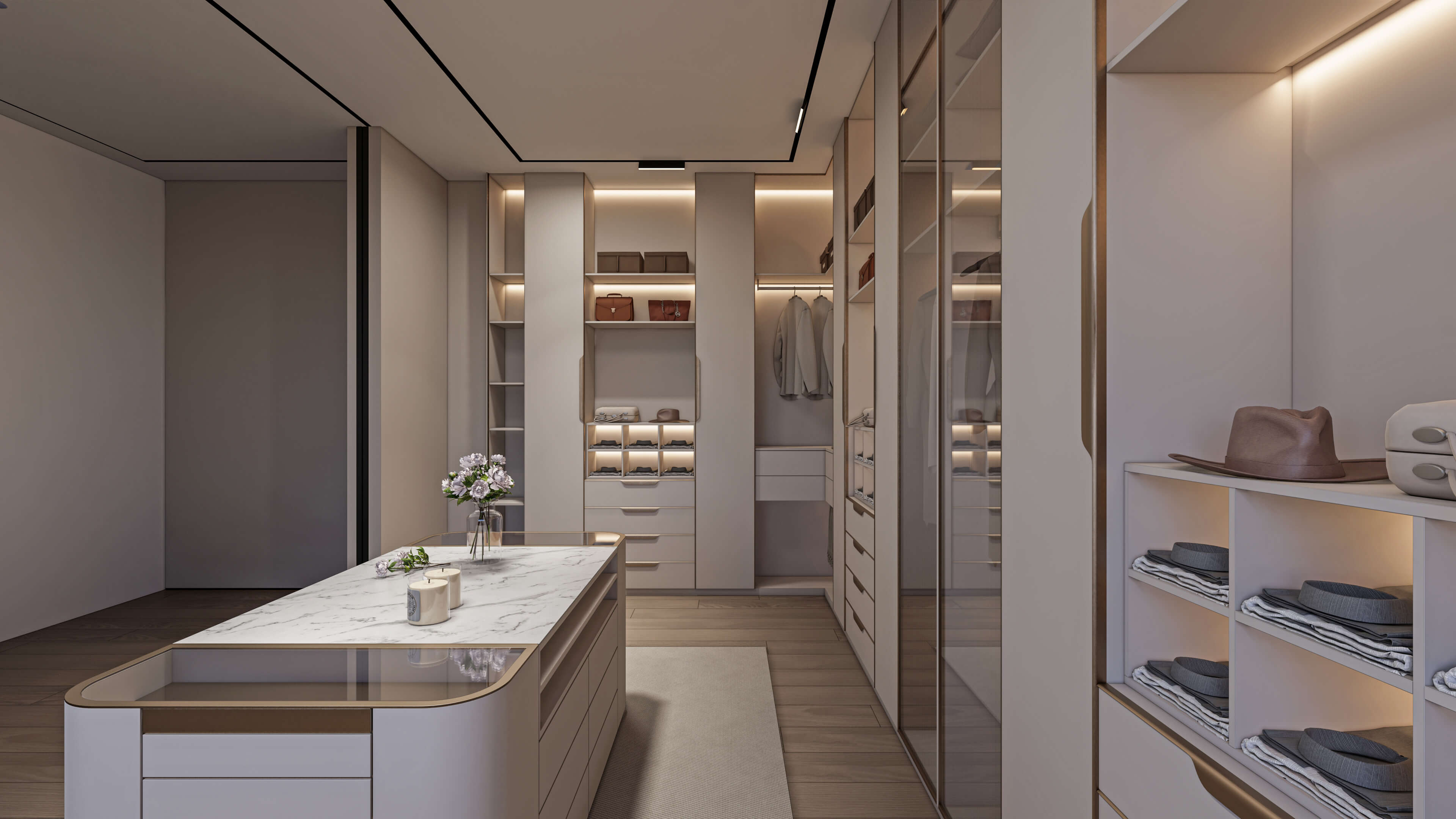 Dressing Room Wardrobe Closet Full Scene - 3D Model by IID Studio