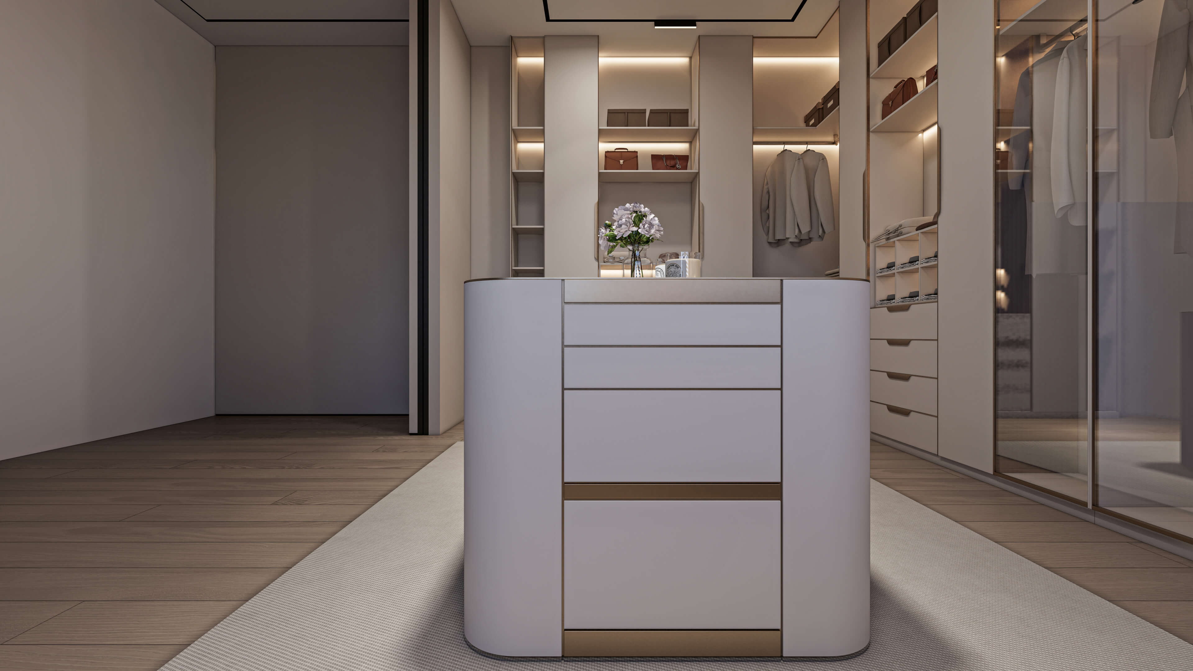 Dressing Room Wardrobe Closet Full Scene - 3D Model by IID Studio