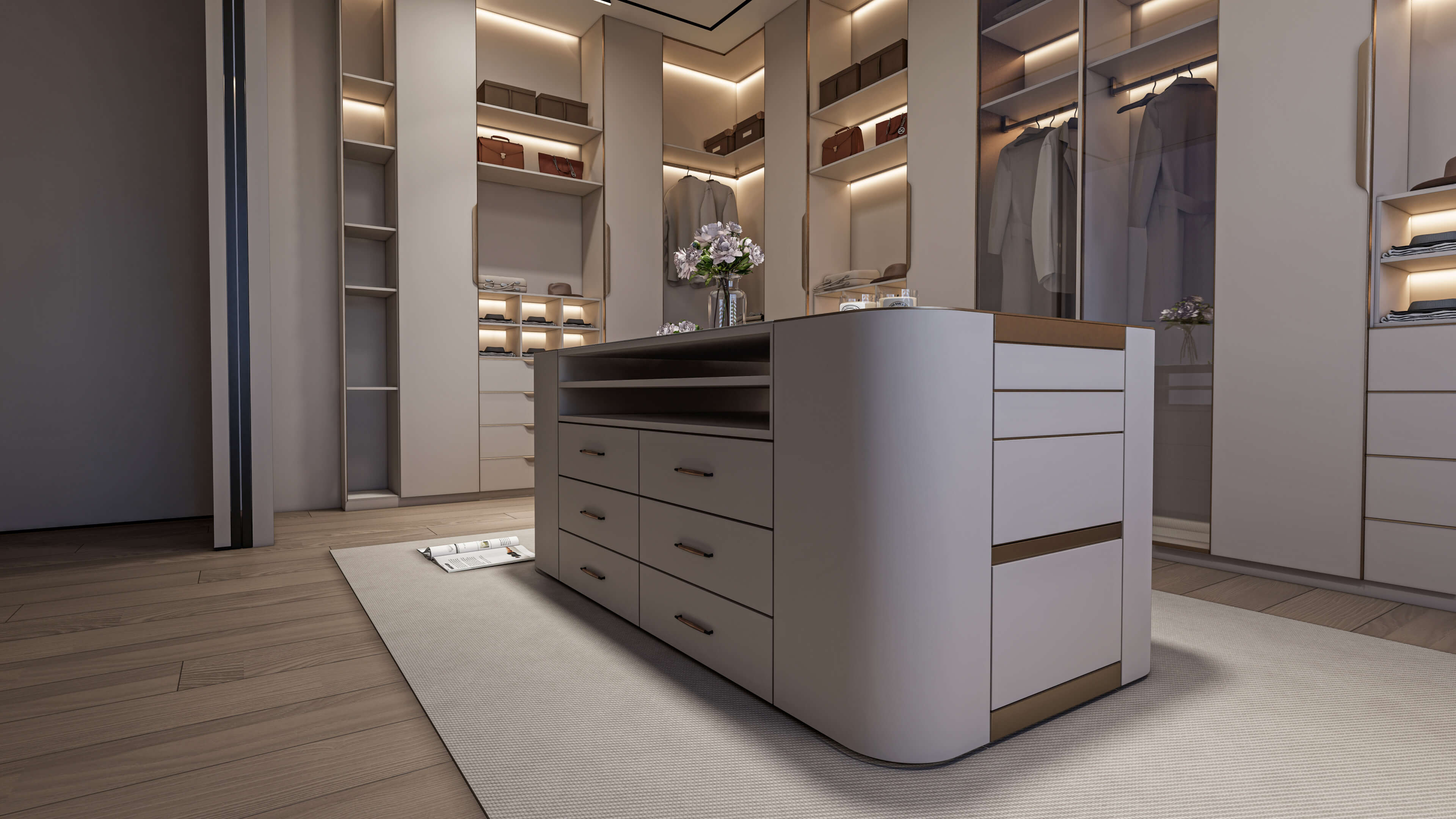 Dressing Room Wardrobe Closet Full Scene - 3D Model by IID Studio