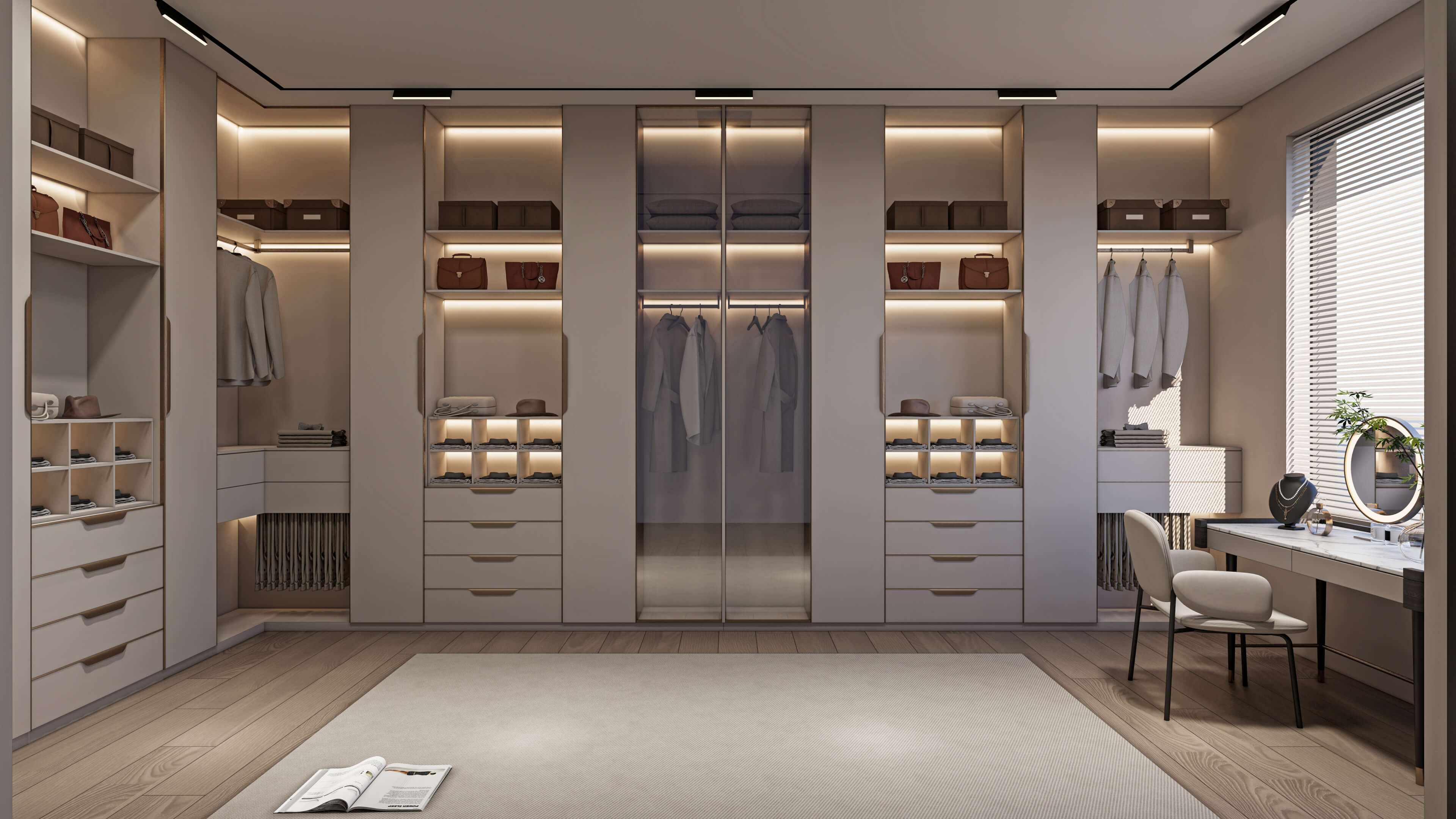 Dressing Room Wardrobe Closet Full Scene - 3D Model by IID Studio
