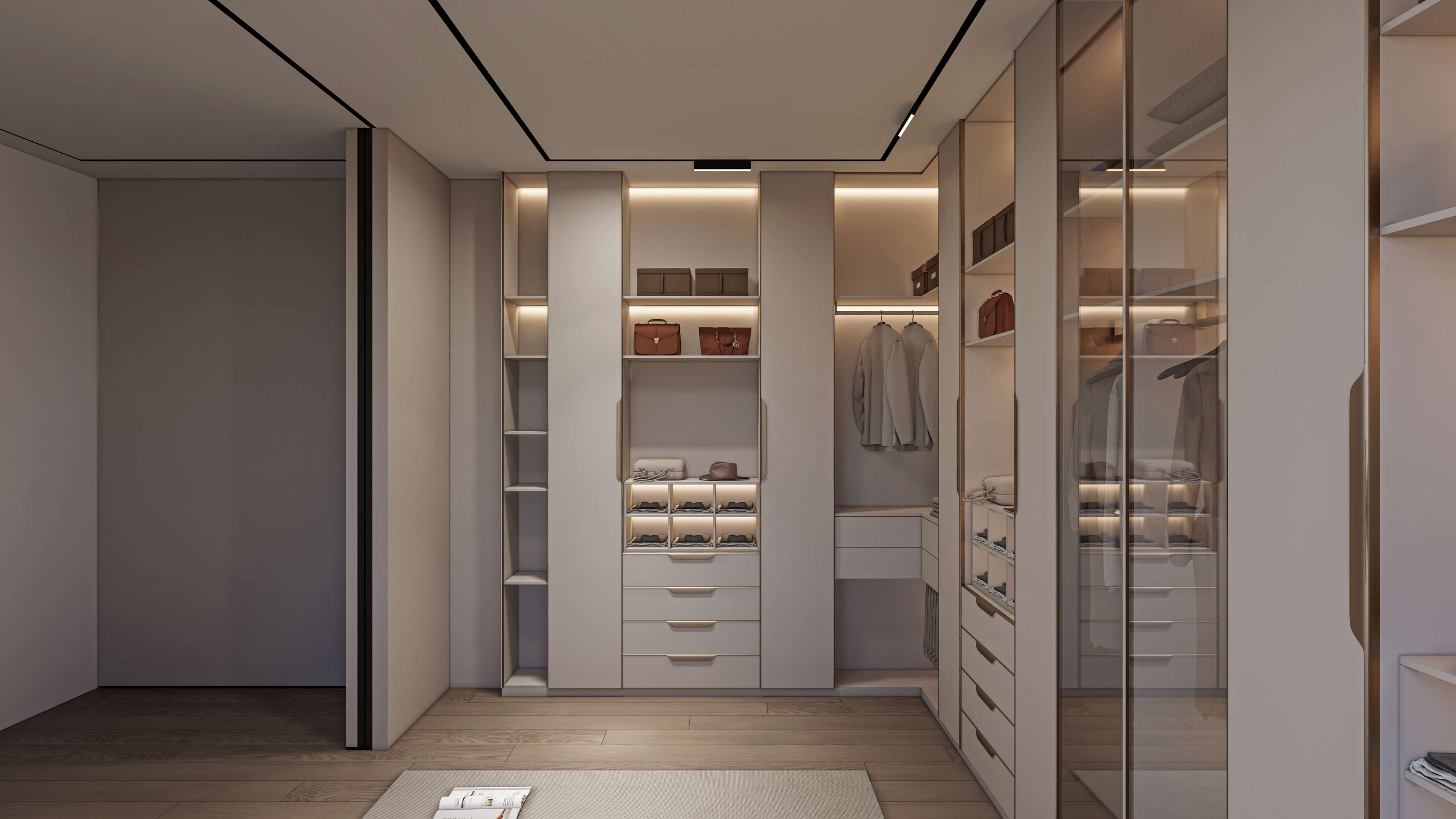 Dressing Room Wardrobe Closet Full Scene - 3D Model by IID Studio