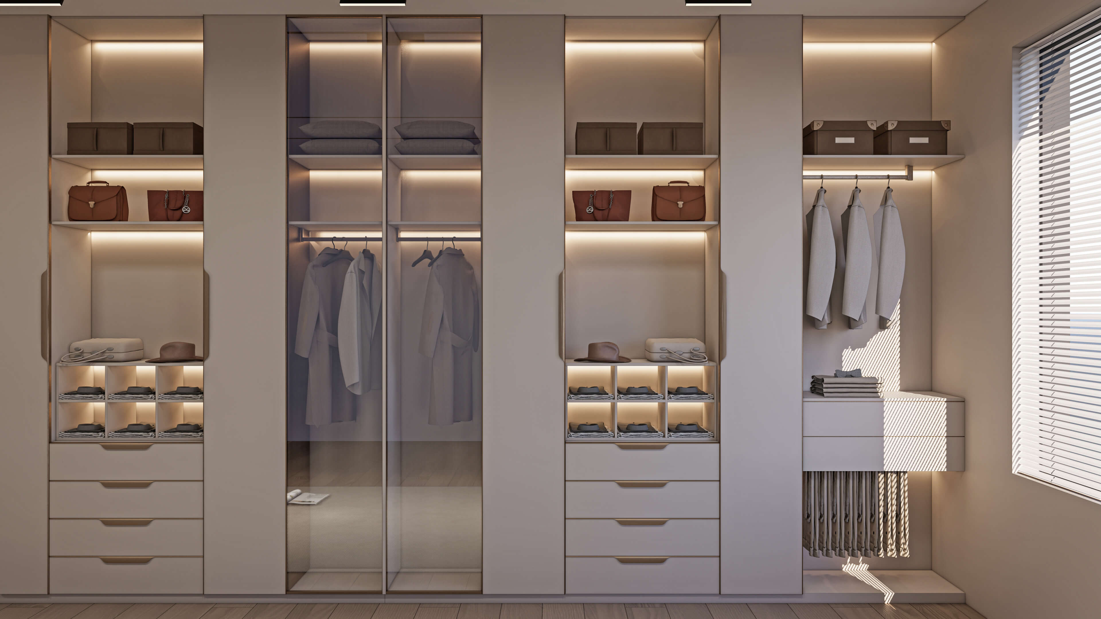 Dressing Room Wardrobe Closet Full Scene - 3D Model by IID Studio