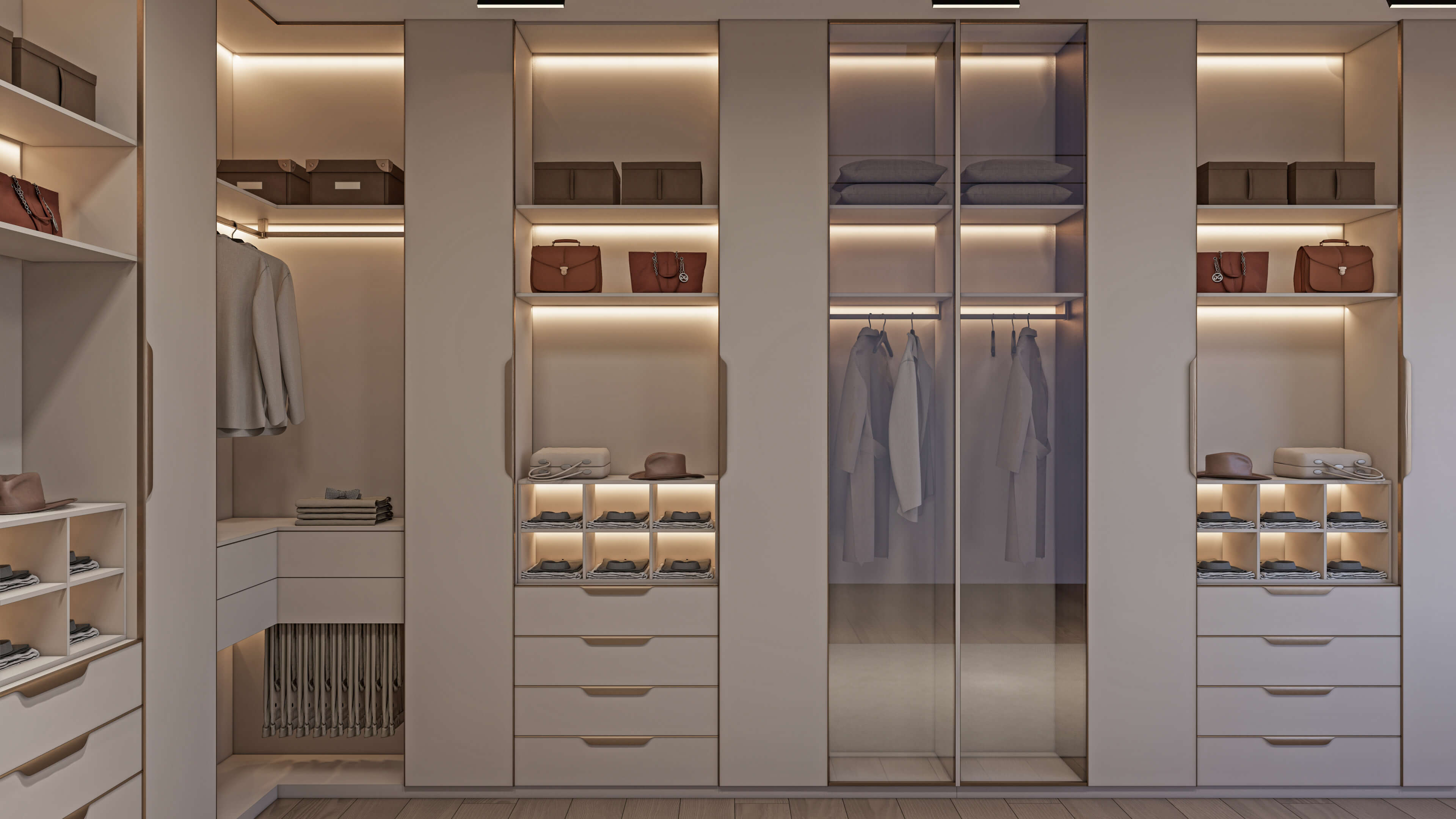 Dressing Room Wardrobe Closet Full Scene - 3D Model by IID Studio