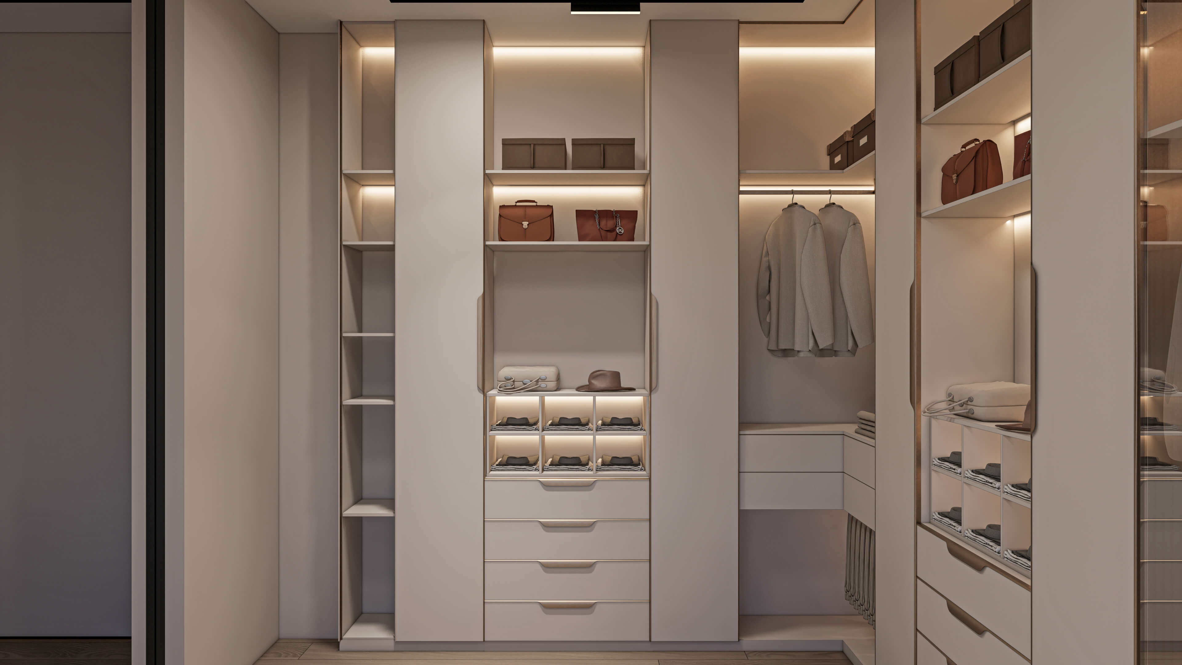 Dressing Room Wardrobe Closet Full Scene - 3D Model by IID Studio
