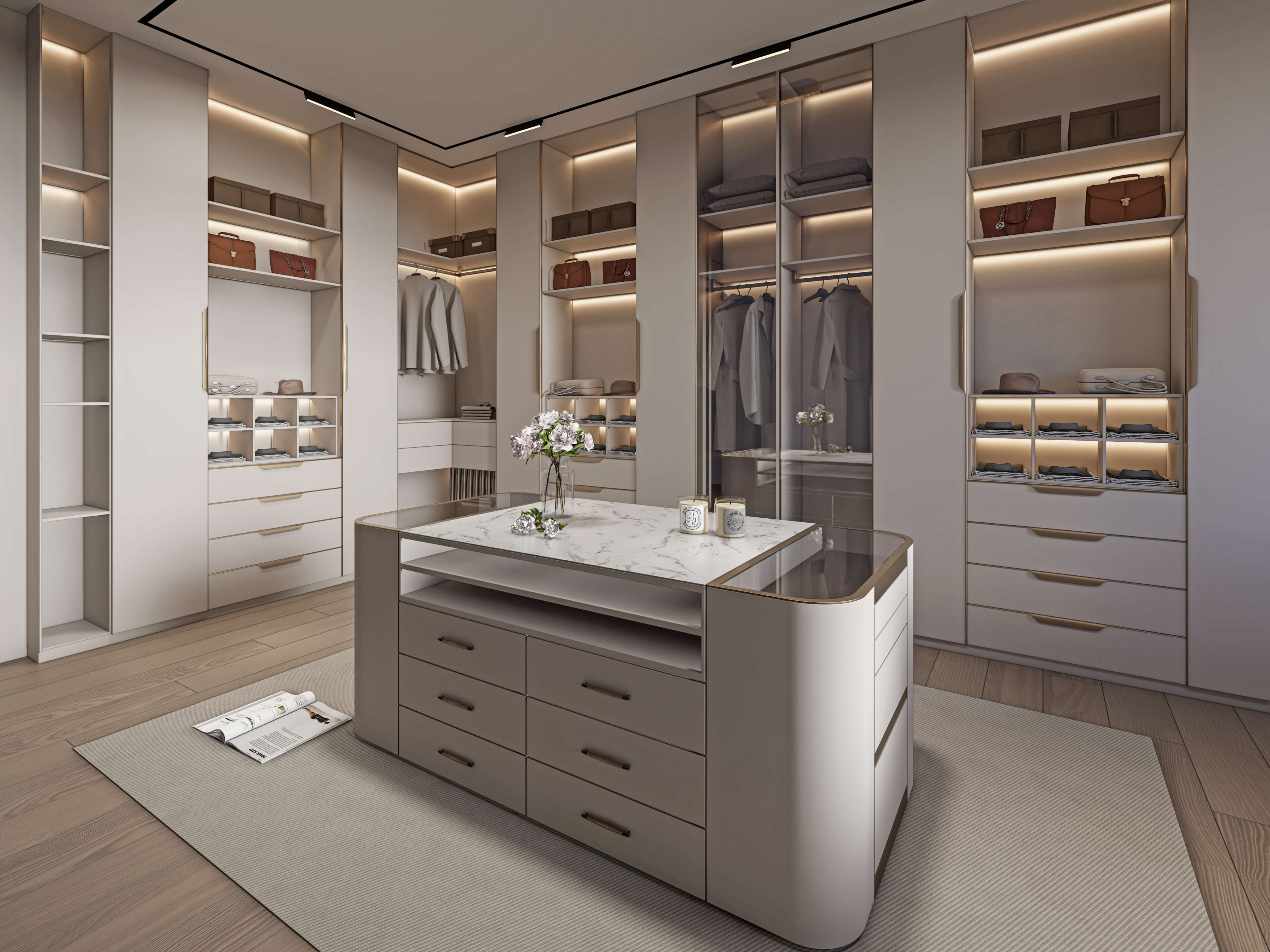 Dressing Room Wardrobe Closet Full Scene - 3D Model by IID Studio