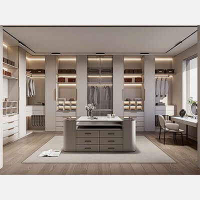 Dressing Room Wardrobe Closet Full Scene - 3D Model by IID Studio