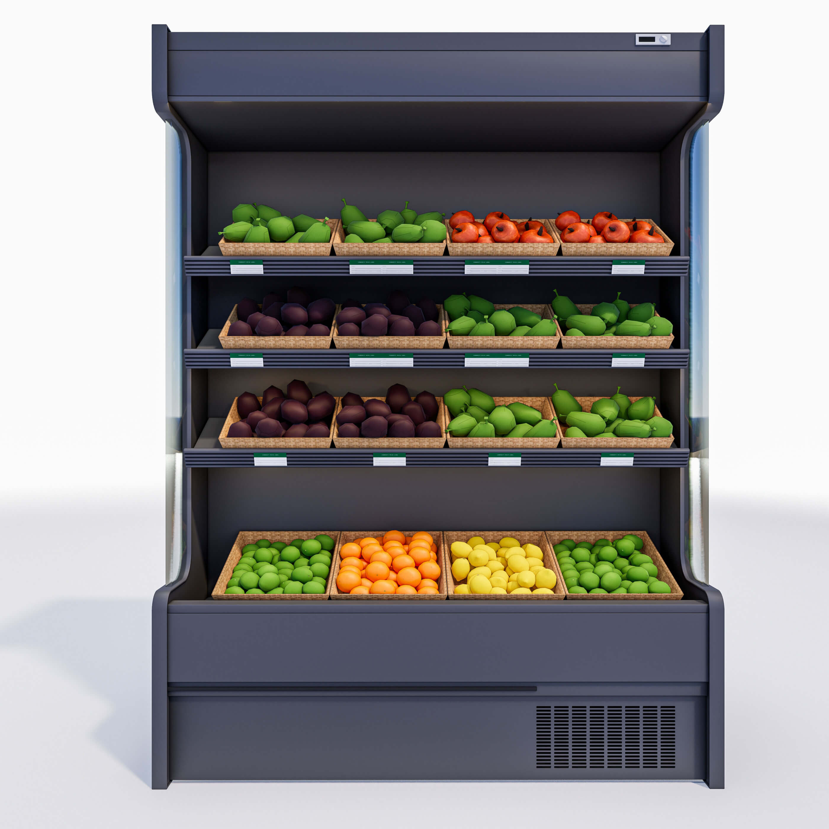 Fruits and Vegetables Supermarket Grocery Store - 3D Model by IID Studio