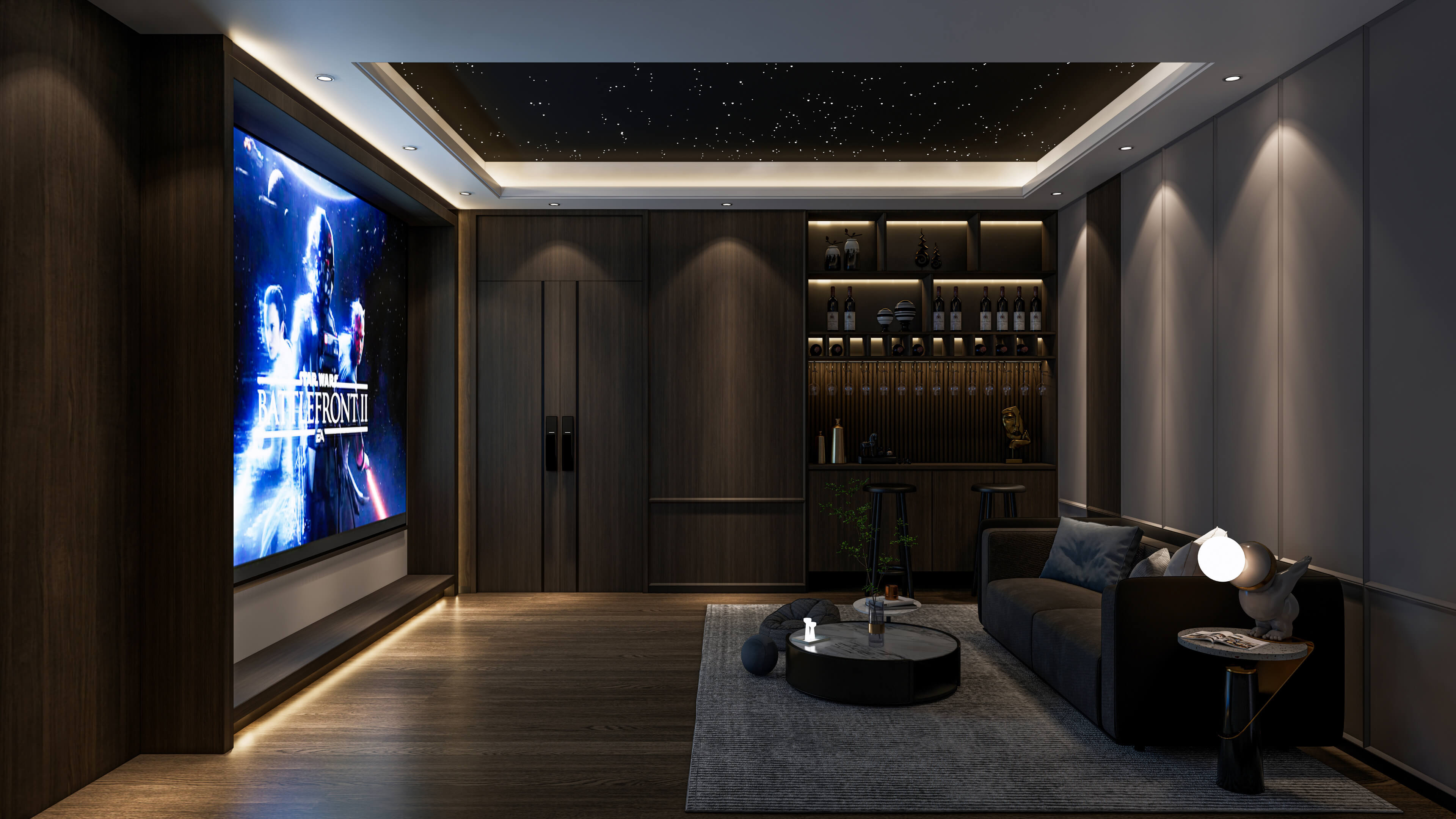 Home Entertainment Audio Video Visual Room Home Cinema - 3D Model by ...