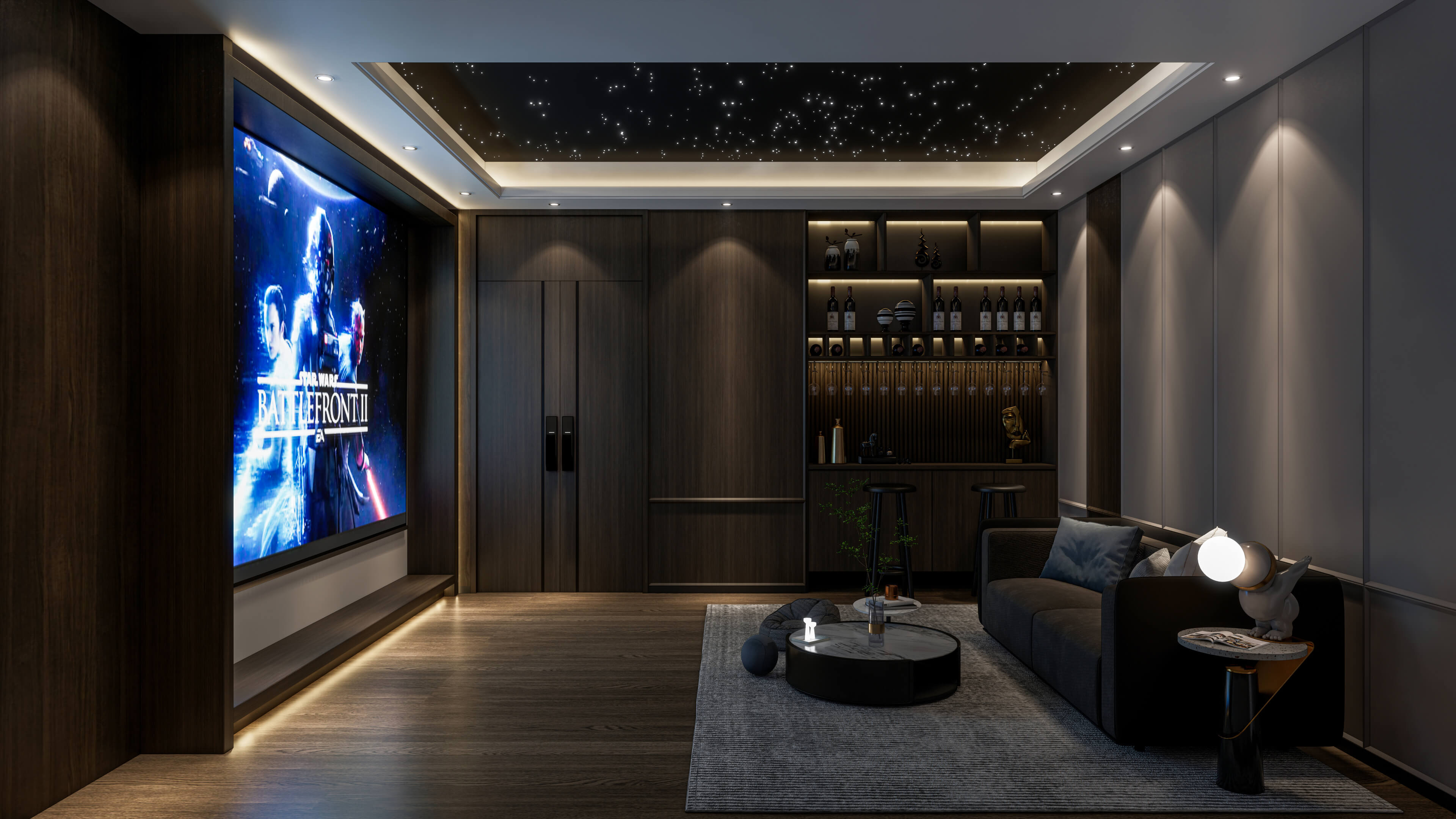 Home Entertainment Audio Video Visual Room Home Cinema - 3D Model by ...