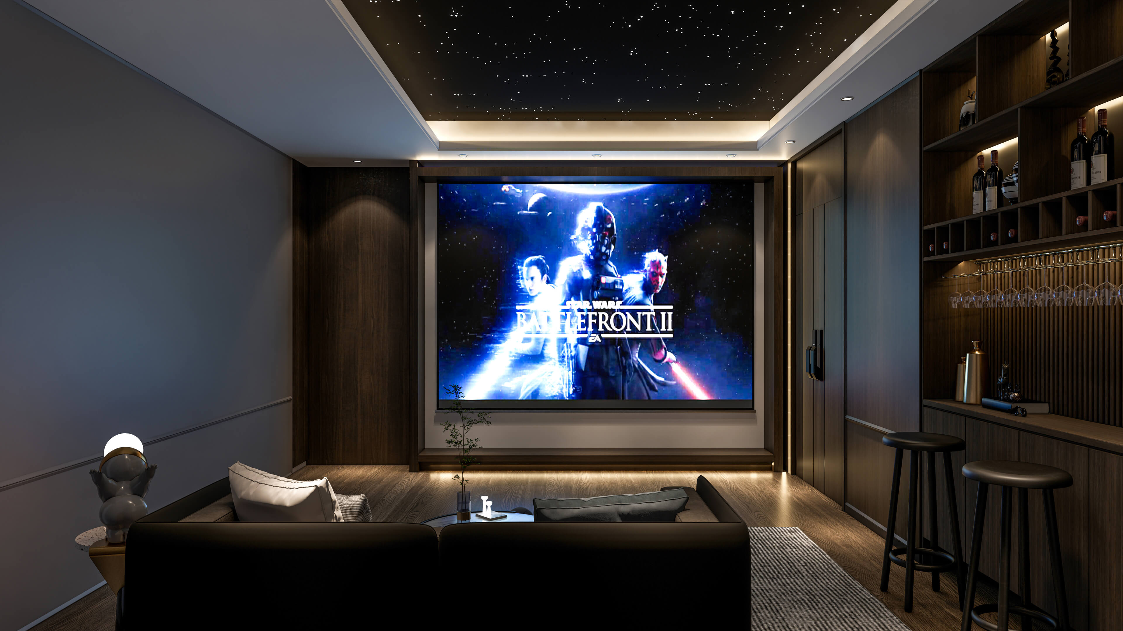 Home Entertainment Audio Video Visual Room Home Cinema - 3D Model by ...