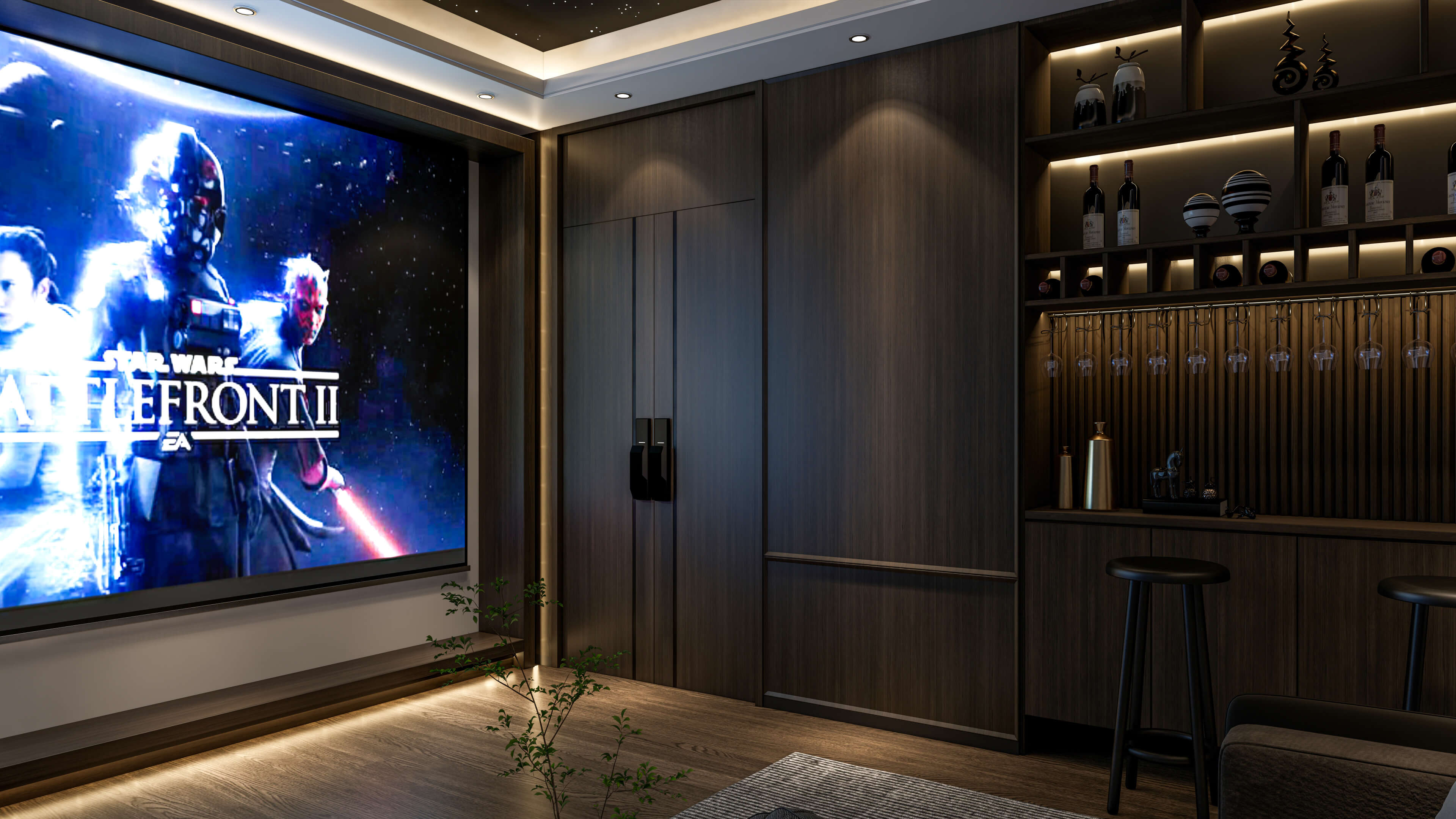 Home Entertainment Audio Video Visual Room Home Cinema - 3D Model by ...