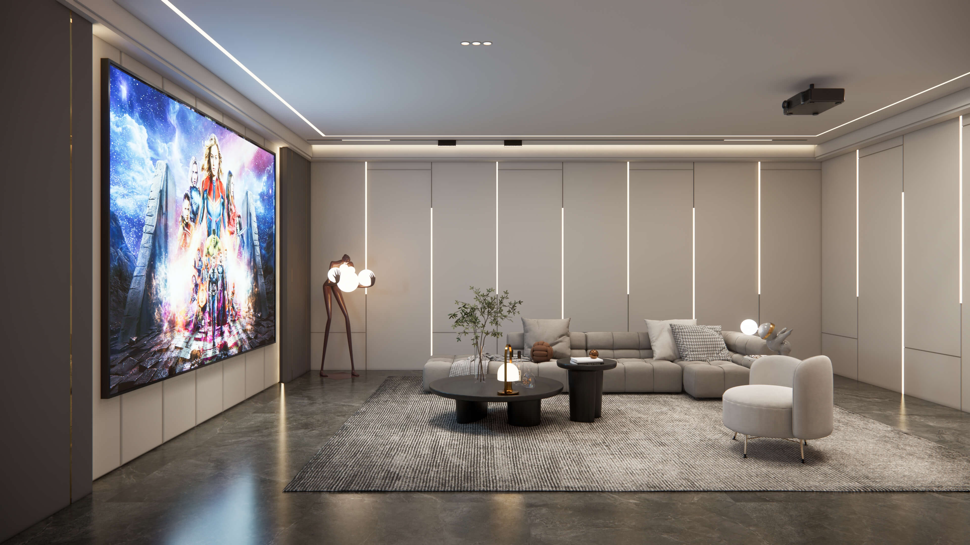 Home Entertainment Audio Video Visual Room Home Cinema - 3D Model by ...