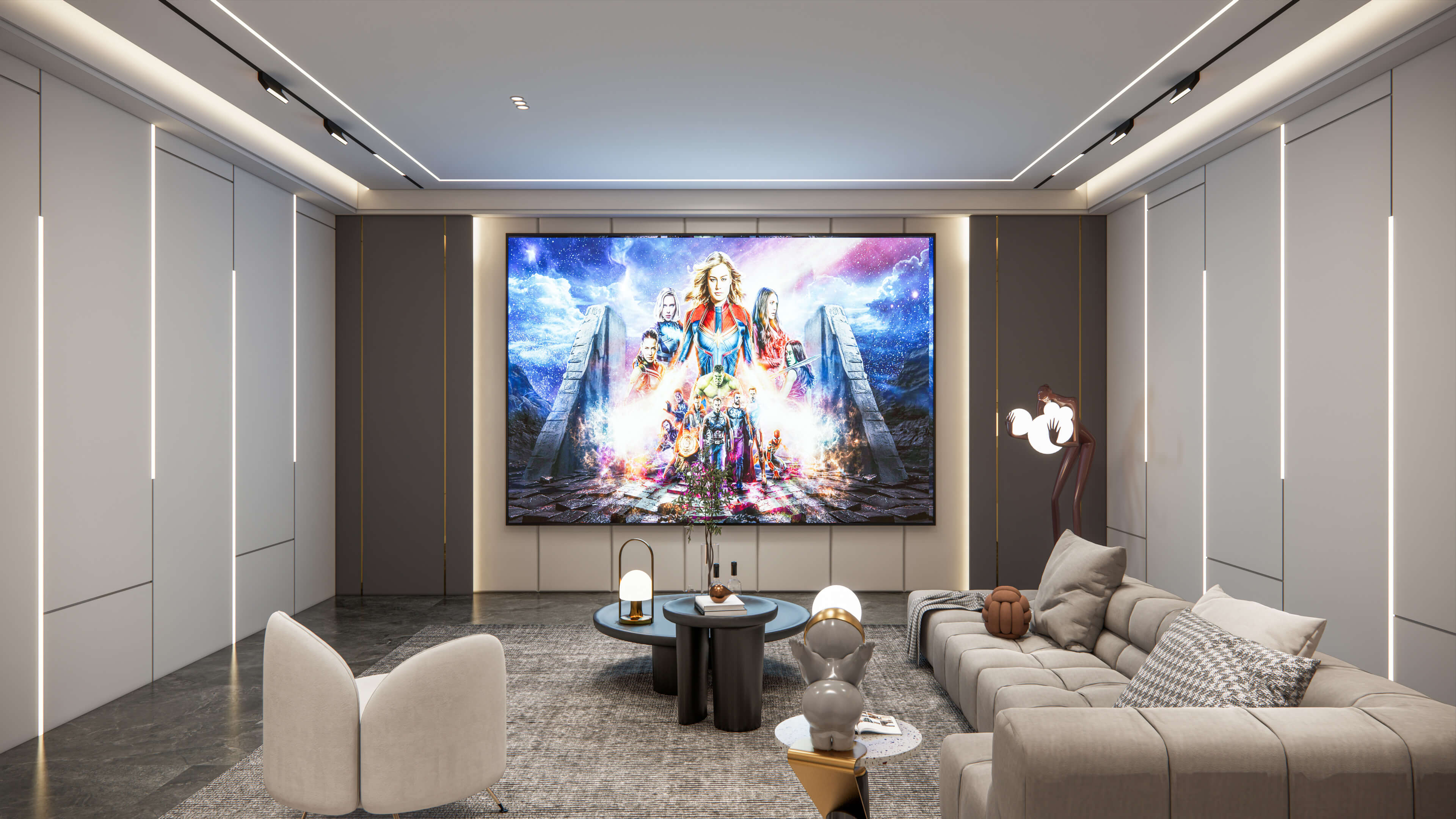 Home Entertainment Audio Video Visual Room Home Cinema - 3D Model by ...