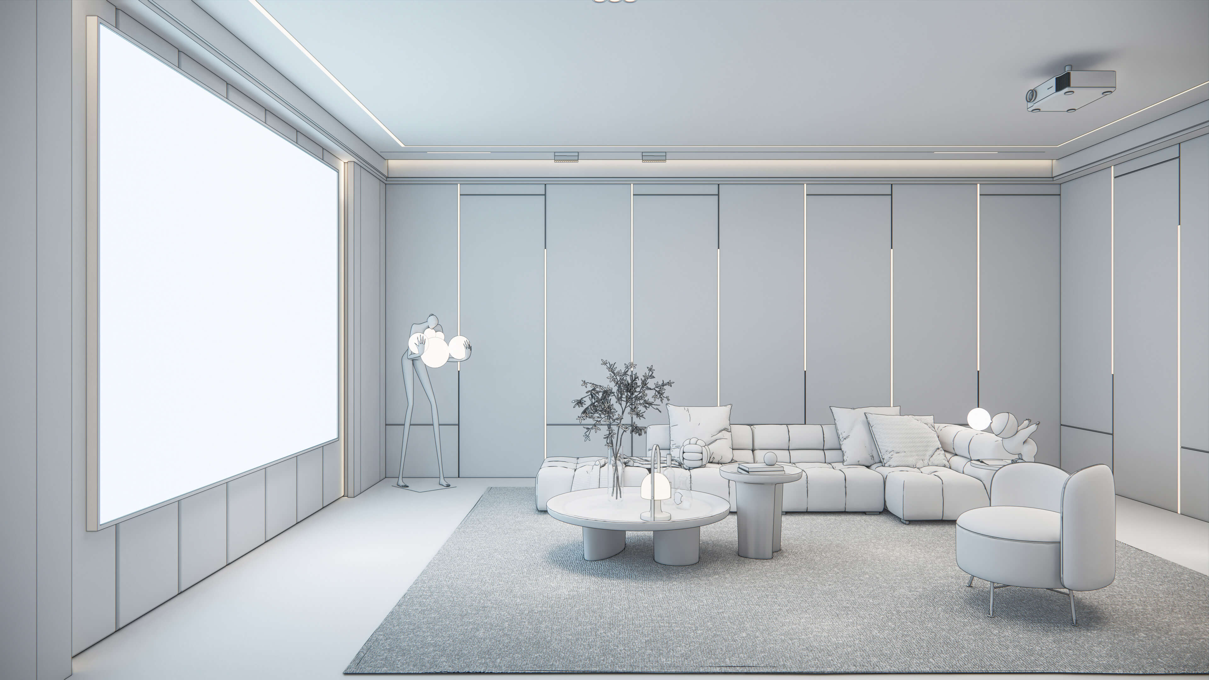 Home Entertainment Audio Video Visual Room Home Cinema - 3D Model by ...