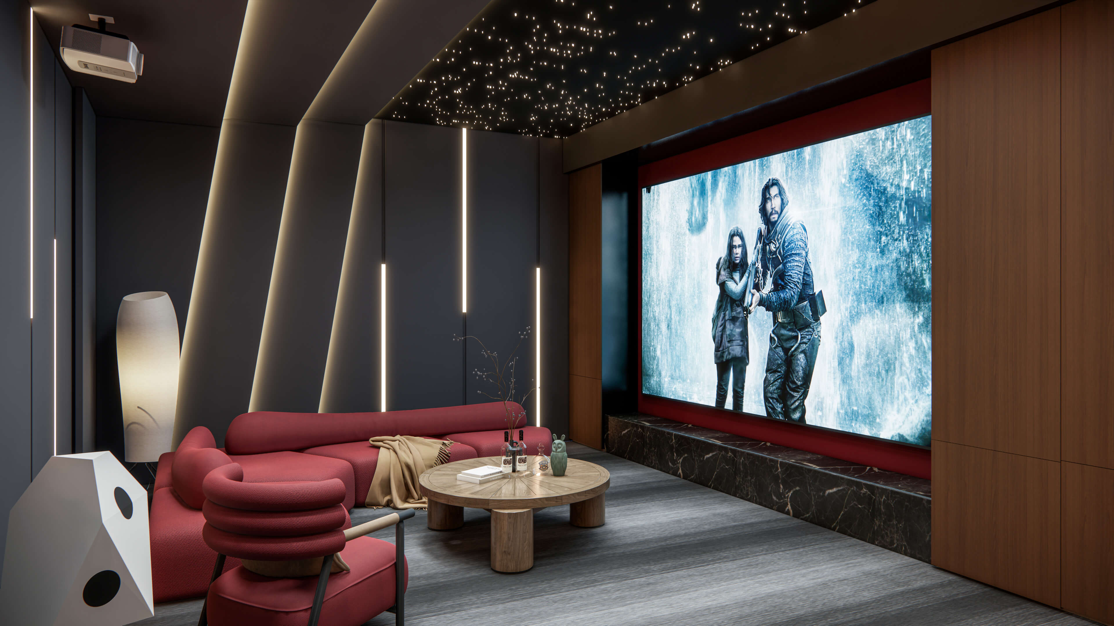 Home Entertainment Audio Video Visual Room Home Cinema - 3D Model by ...