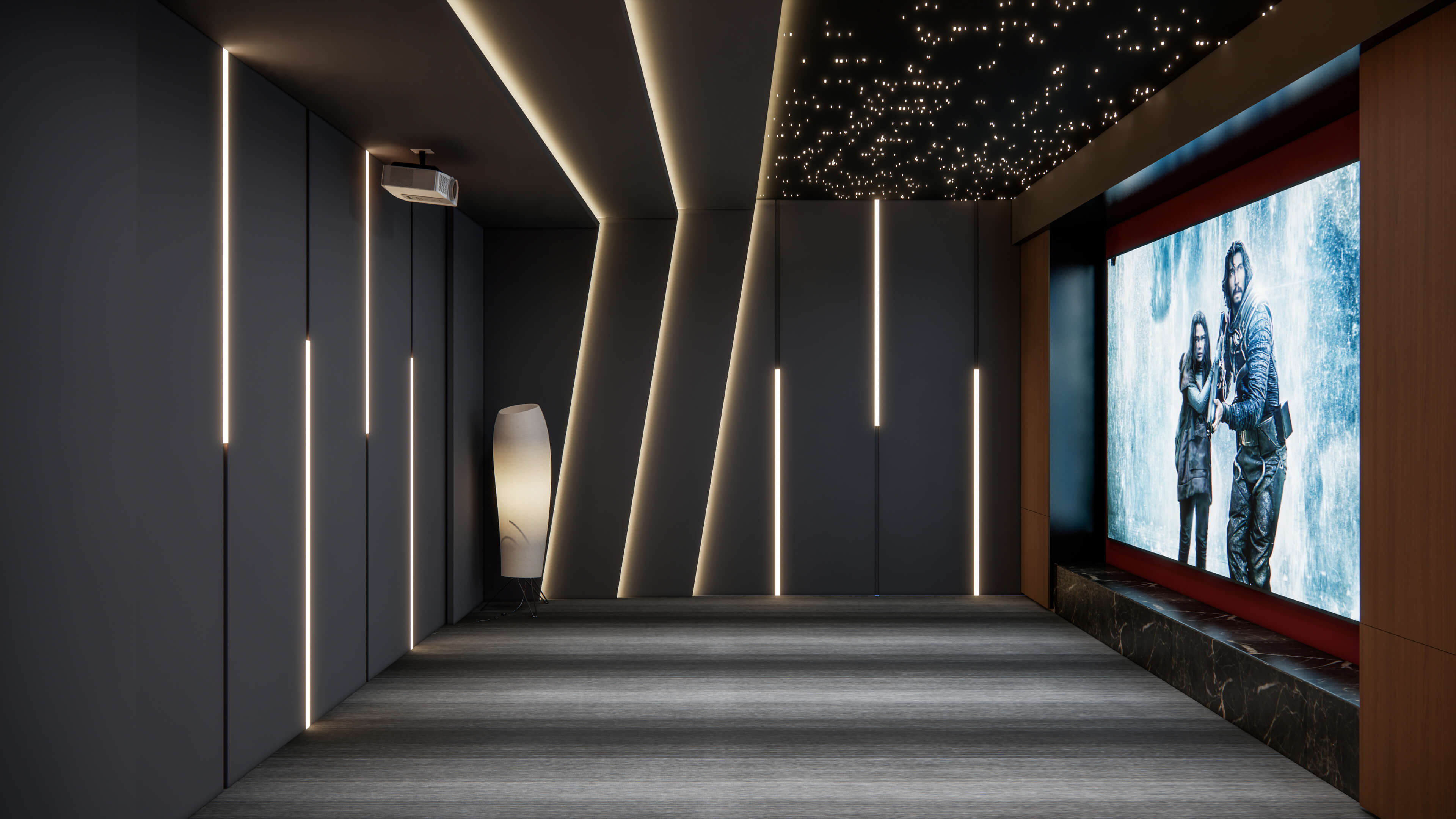 Home Entertainment Audio Video Visual Room Home Cinema - 3D Model by ...