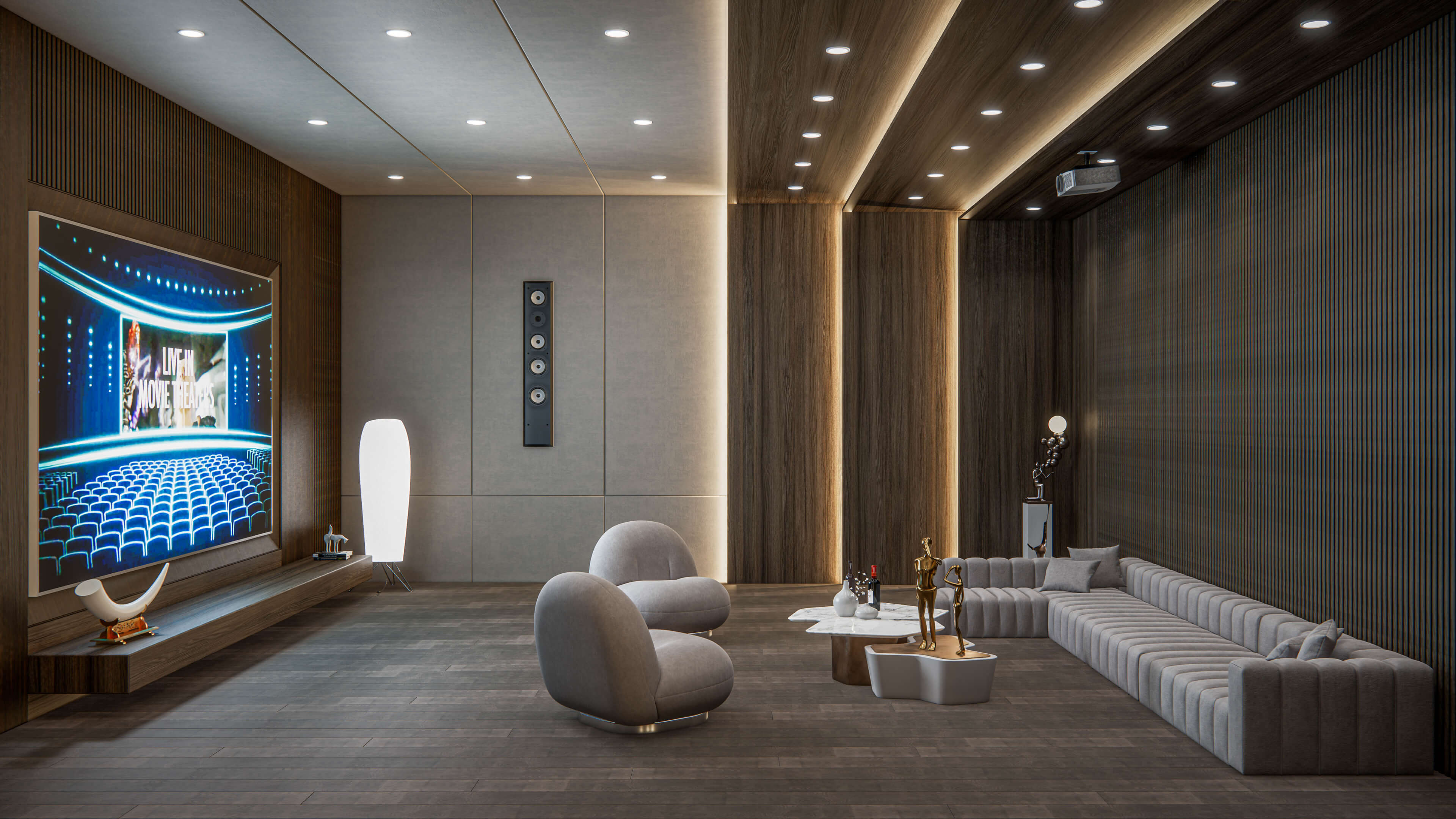 Home Entertainment Audio Video Visual Room Home Cinema - 3D Model by ...