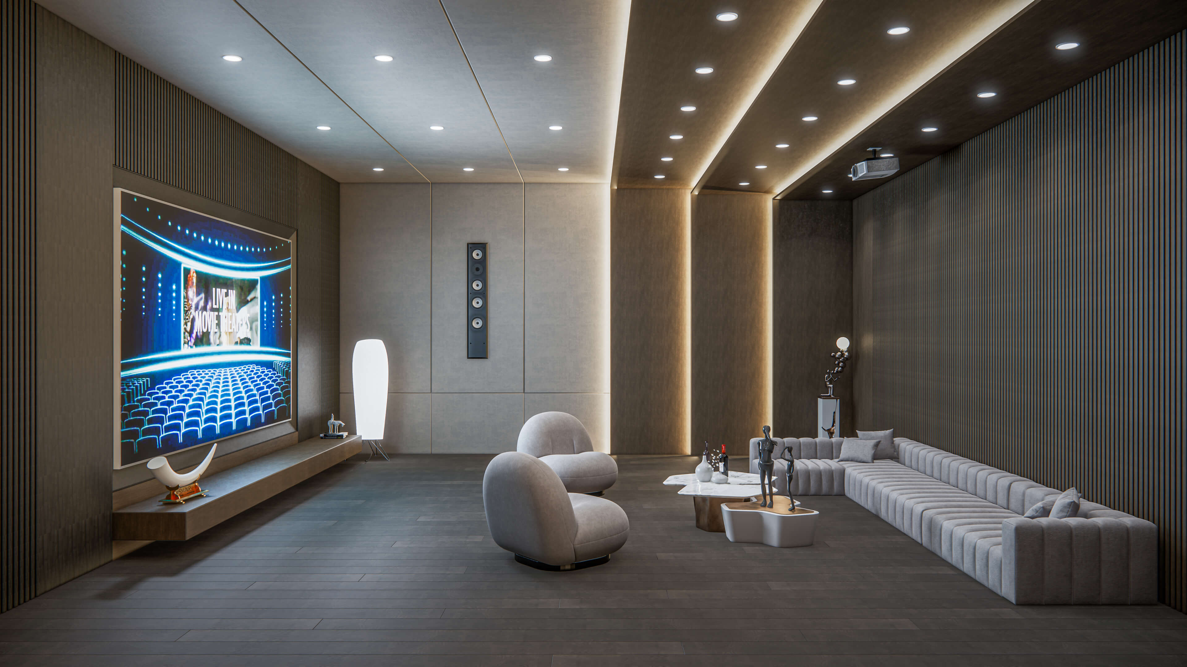 Home Entertainment Audio Video Visual Room Home Cinema - 3D Model by ...