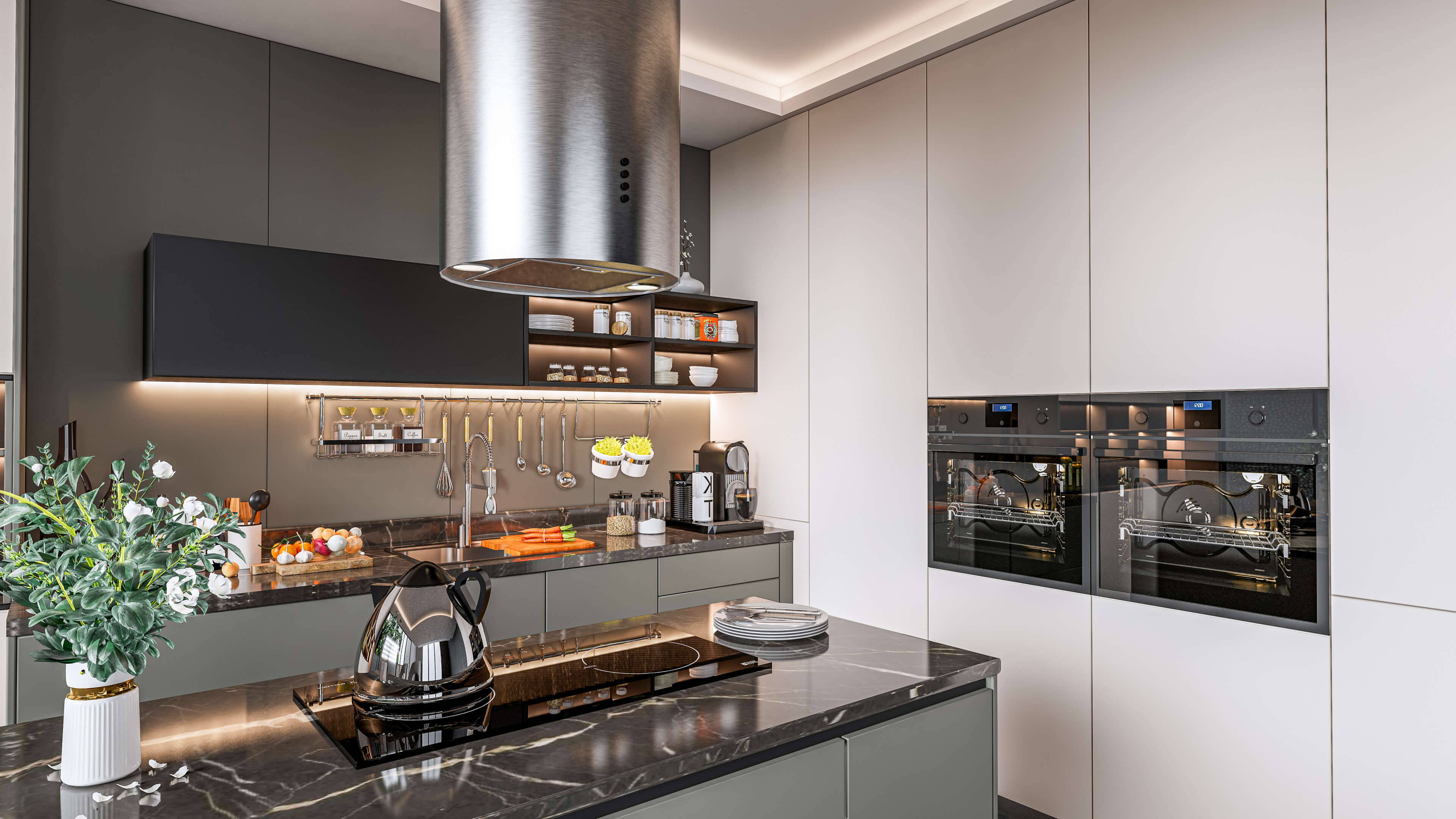 Kitchen Advanced Modeling Scene - 3D Model by IID Studio