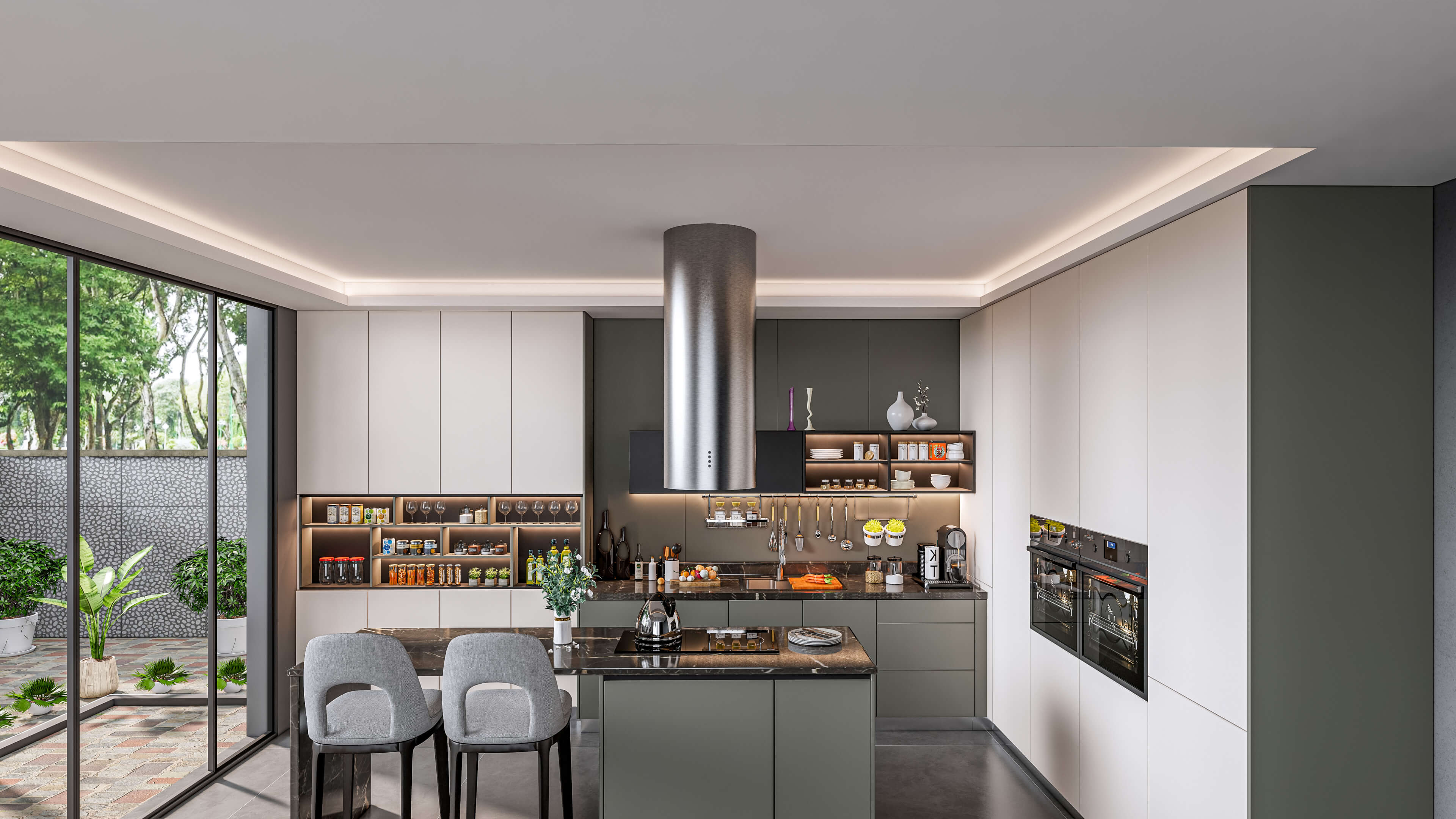 Kitchen Parametric Fully Resizable 08 - 3D Model by IID Studio