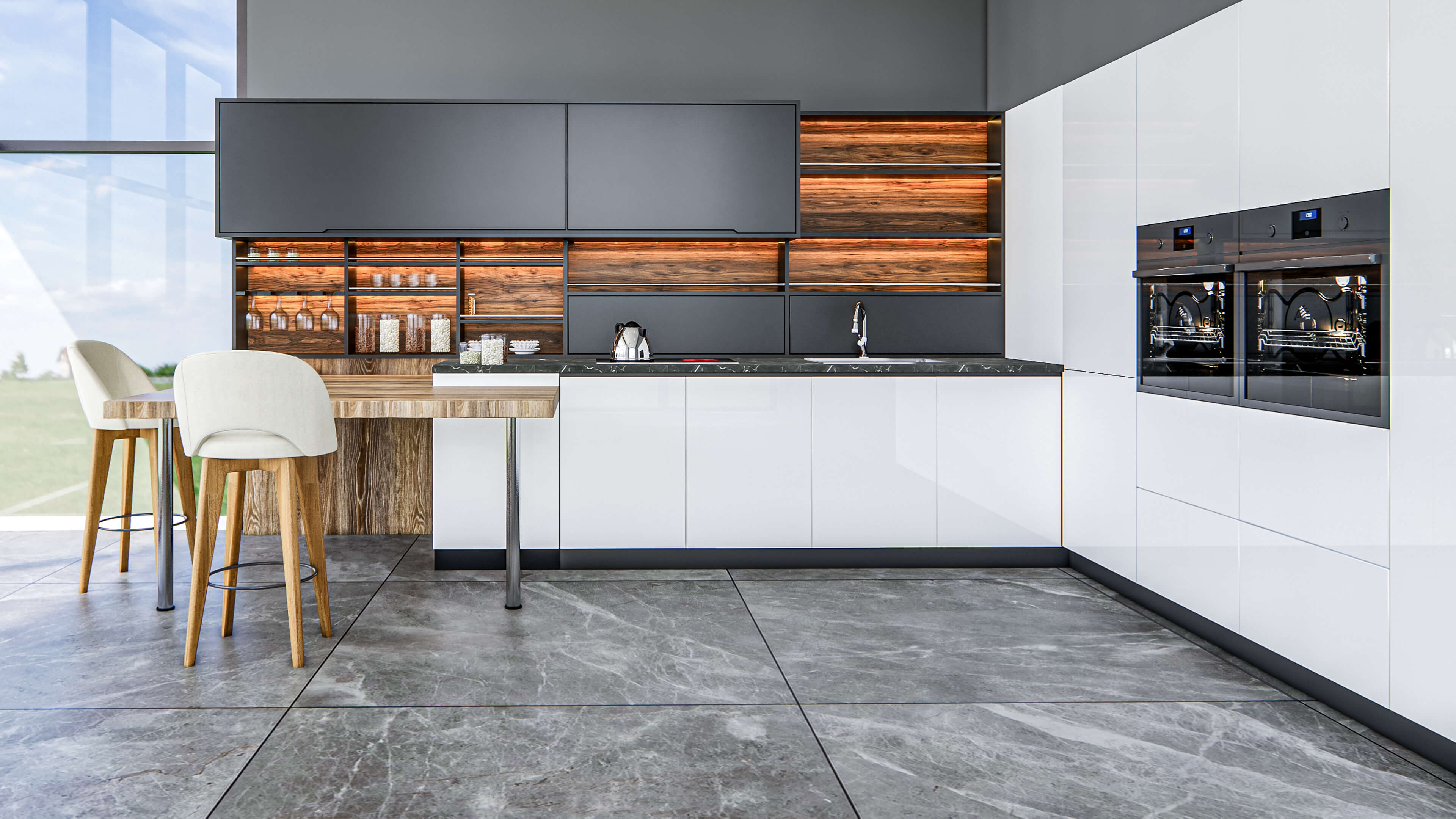 Kitchen Advanced Modeling Scene 3 - 3D Model by IID Studio