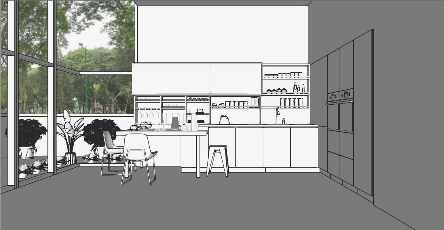 Kitchen Advanced Modeling Scene 3 - 3D Model by IID Studio