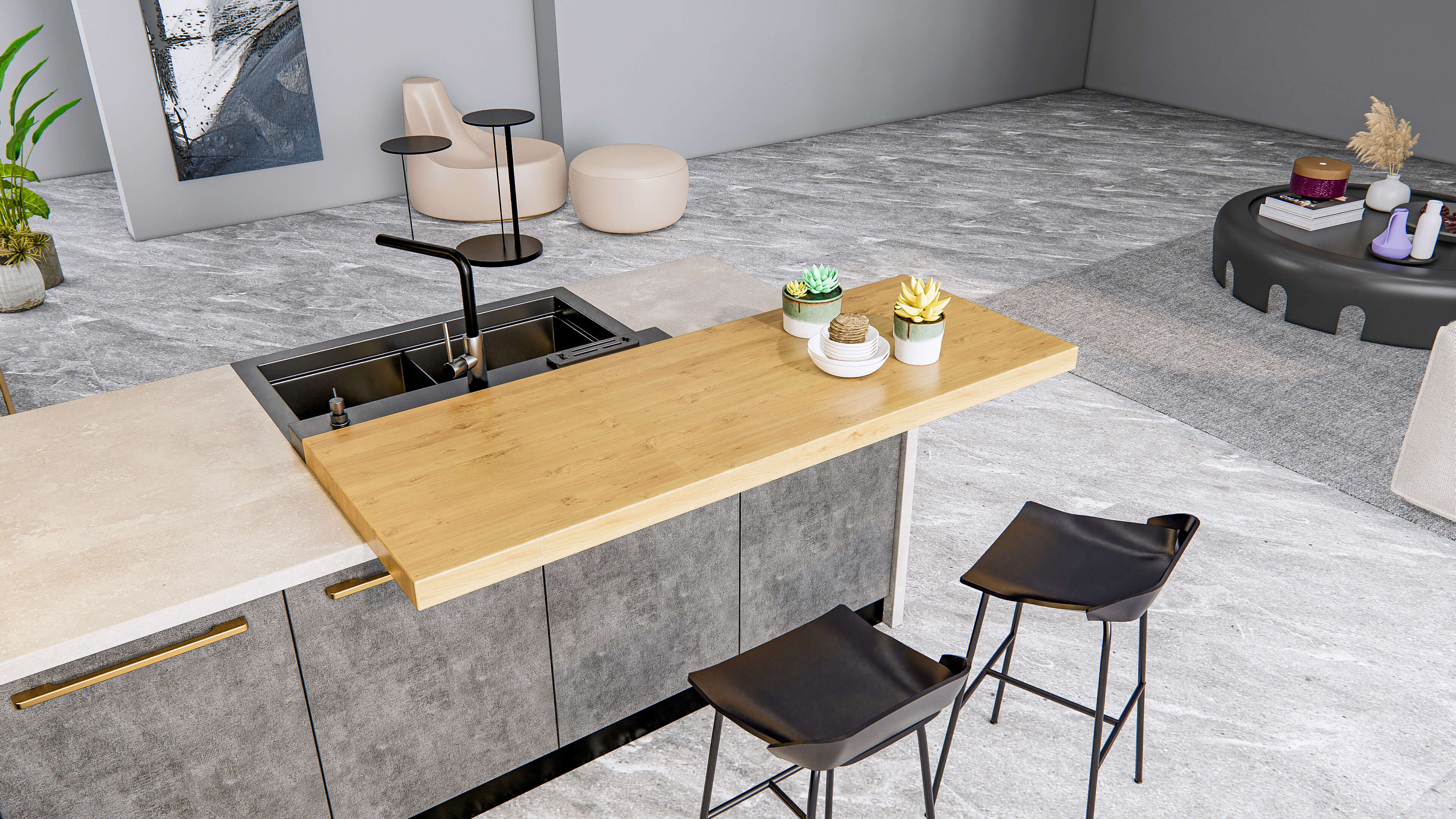 Kitchen Full Scene 40 - 3D Model by IID Studio