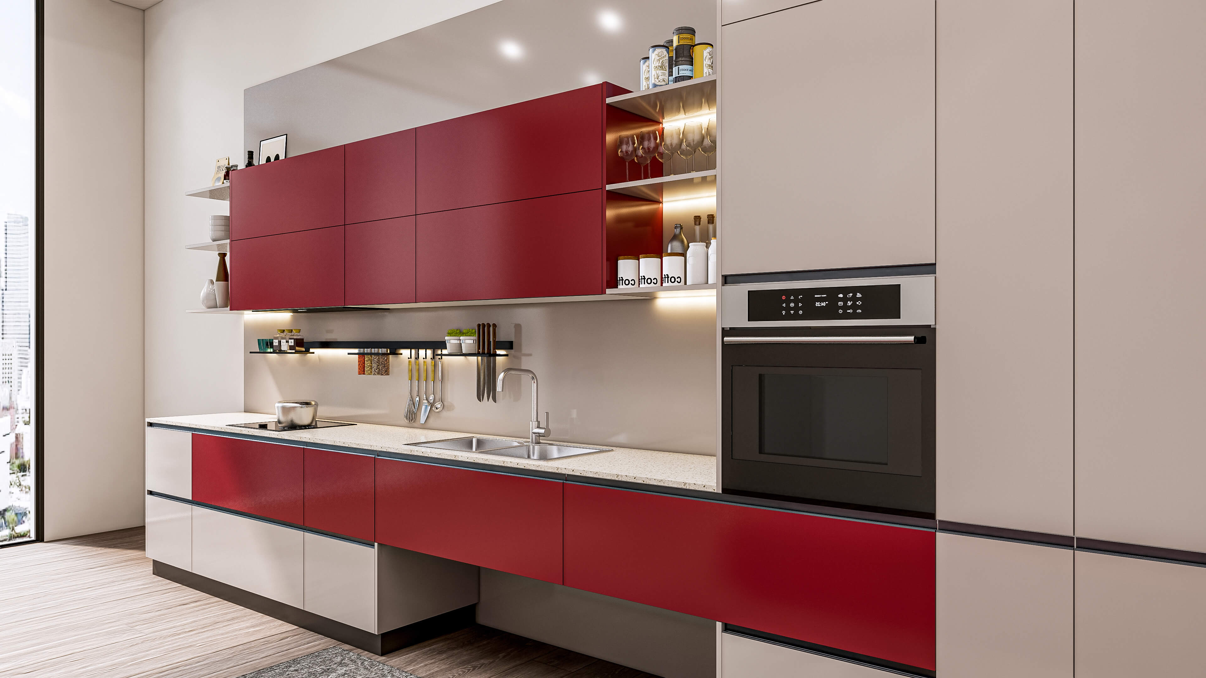 Kitchen Parametric Fully Resizable 041 - 3D Model by IID Studio