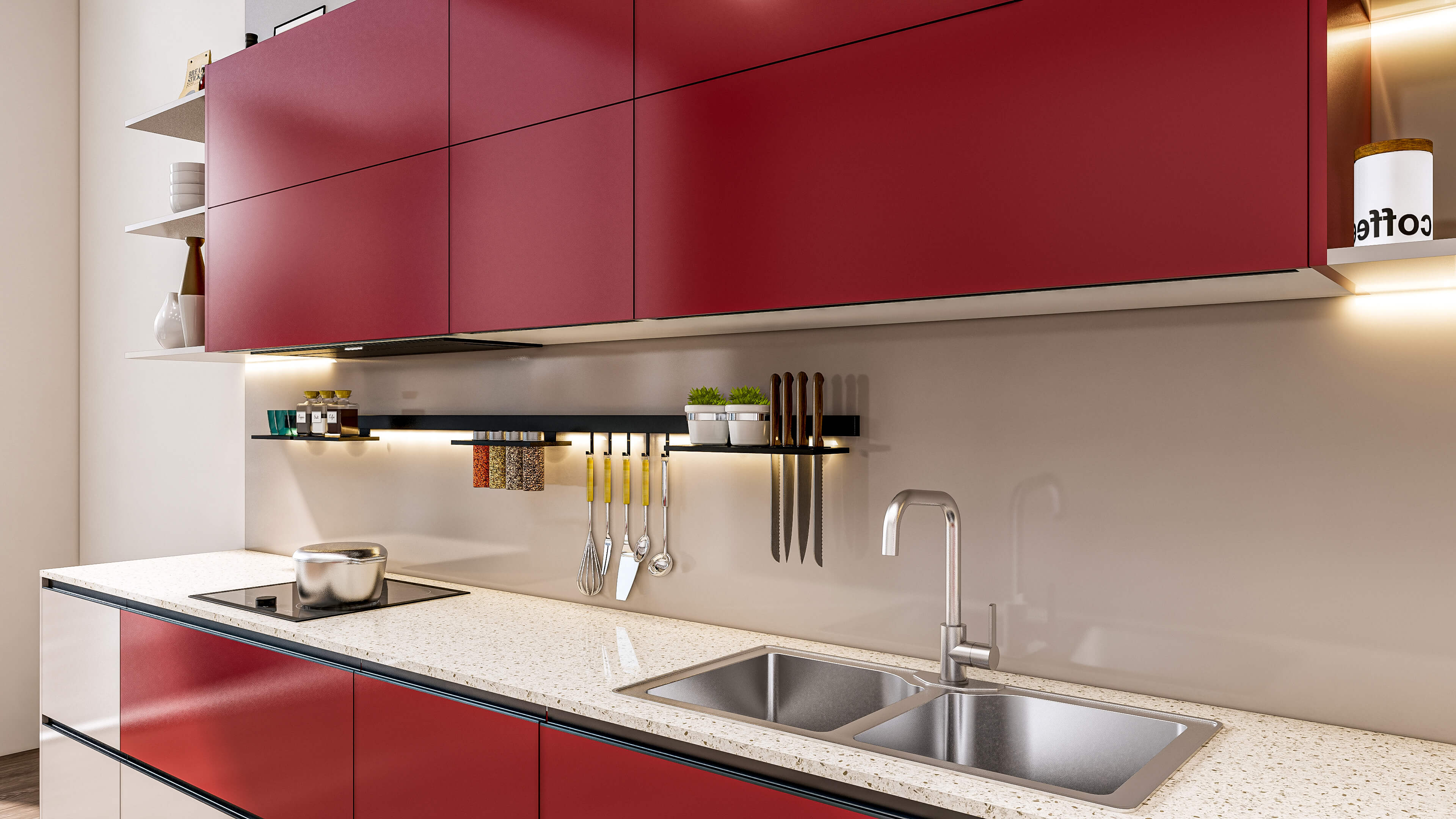 Kitchen Parametric Fully Resizable 041 - 3D Model by IID Studio