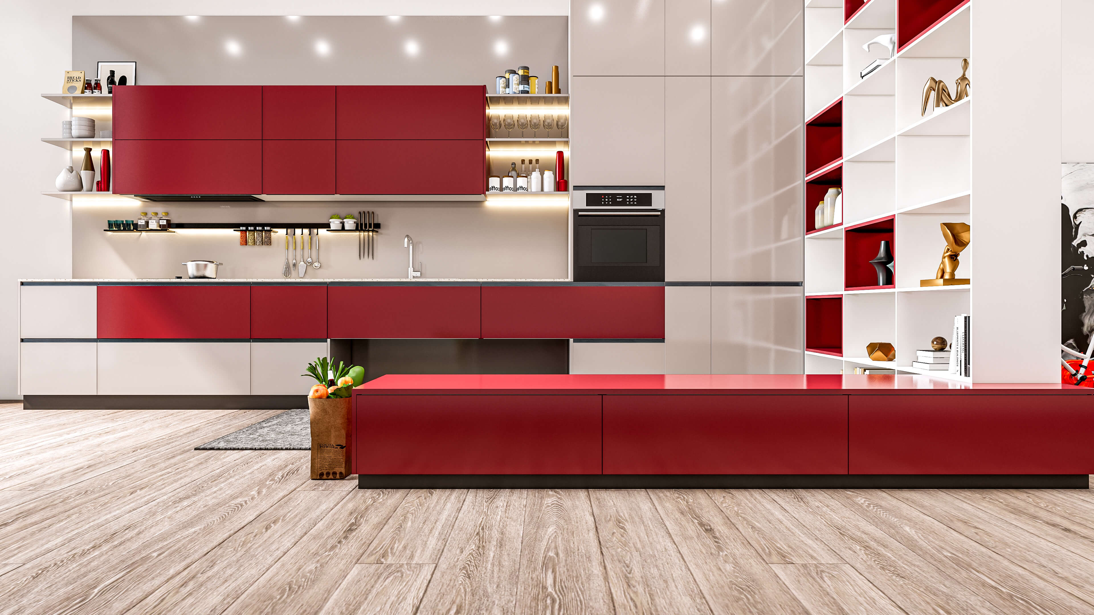 Kitchen Parametric Fully Resizable 041 - 3D Model by IID Studio