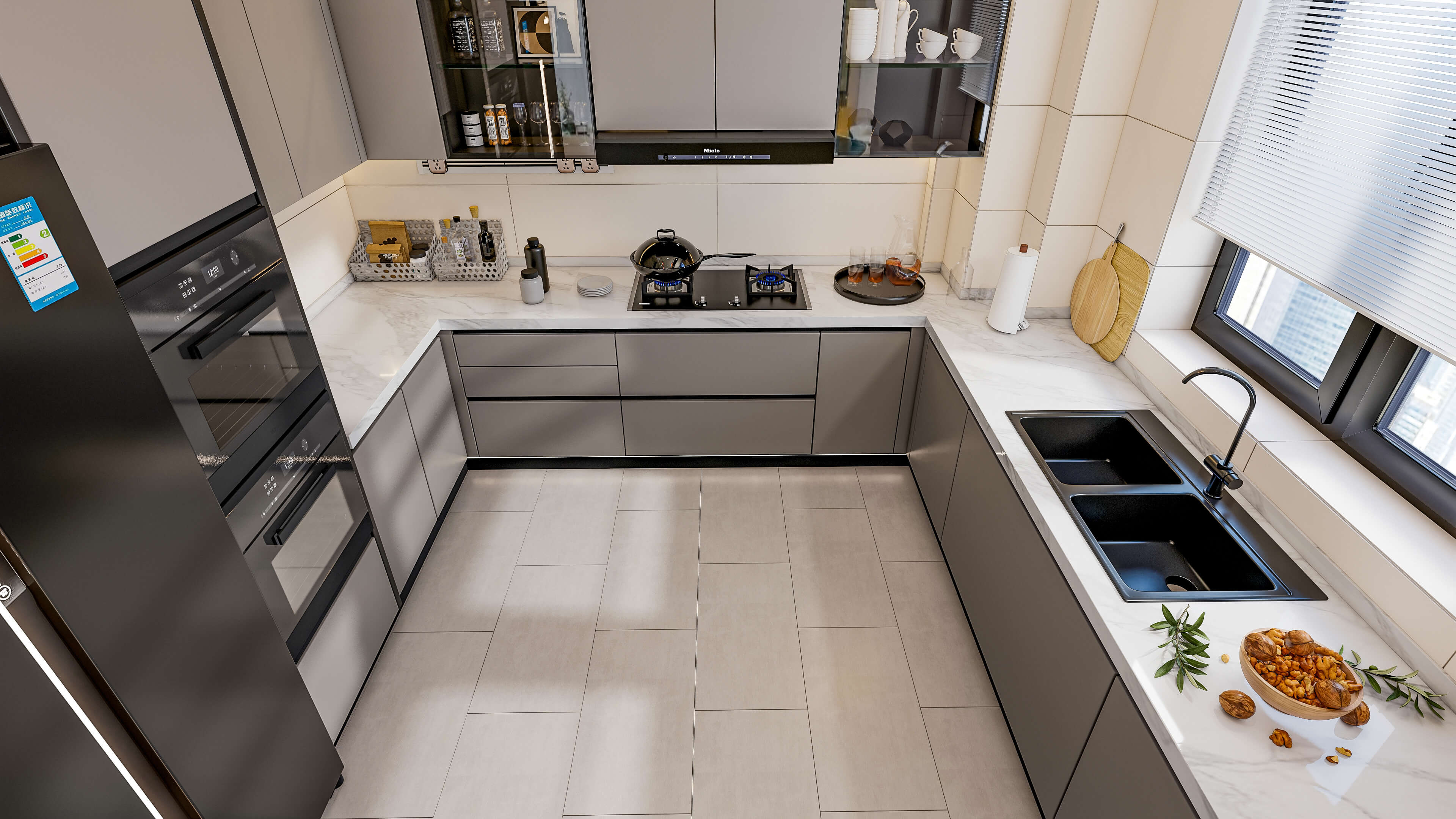 Kitchen Full Scene 48 - 3D Model by IID Studio