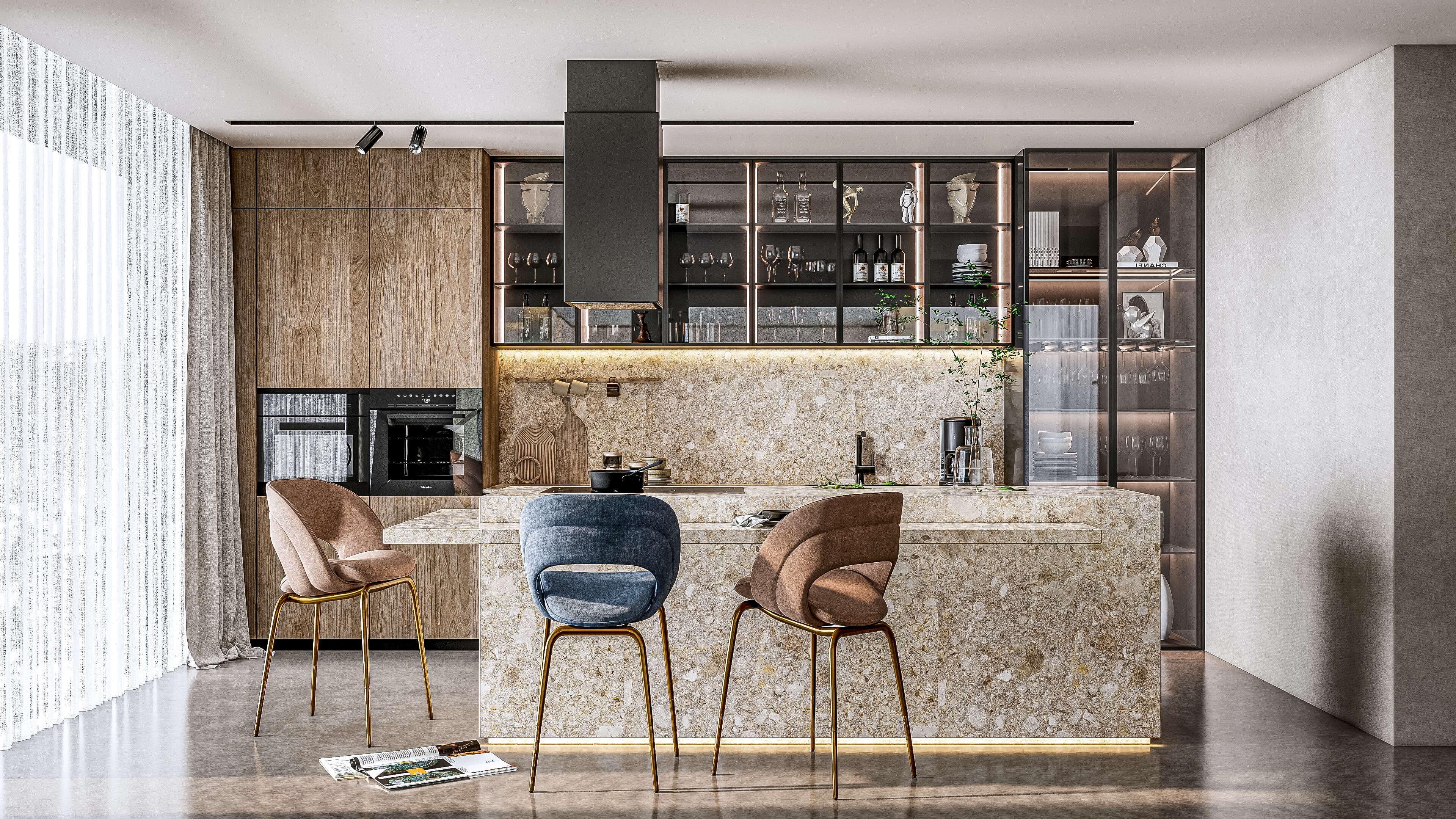 Kitchen Full Scene 54 - 3D Model by IID Studio