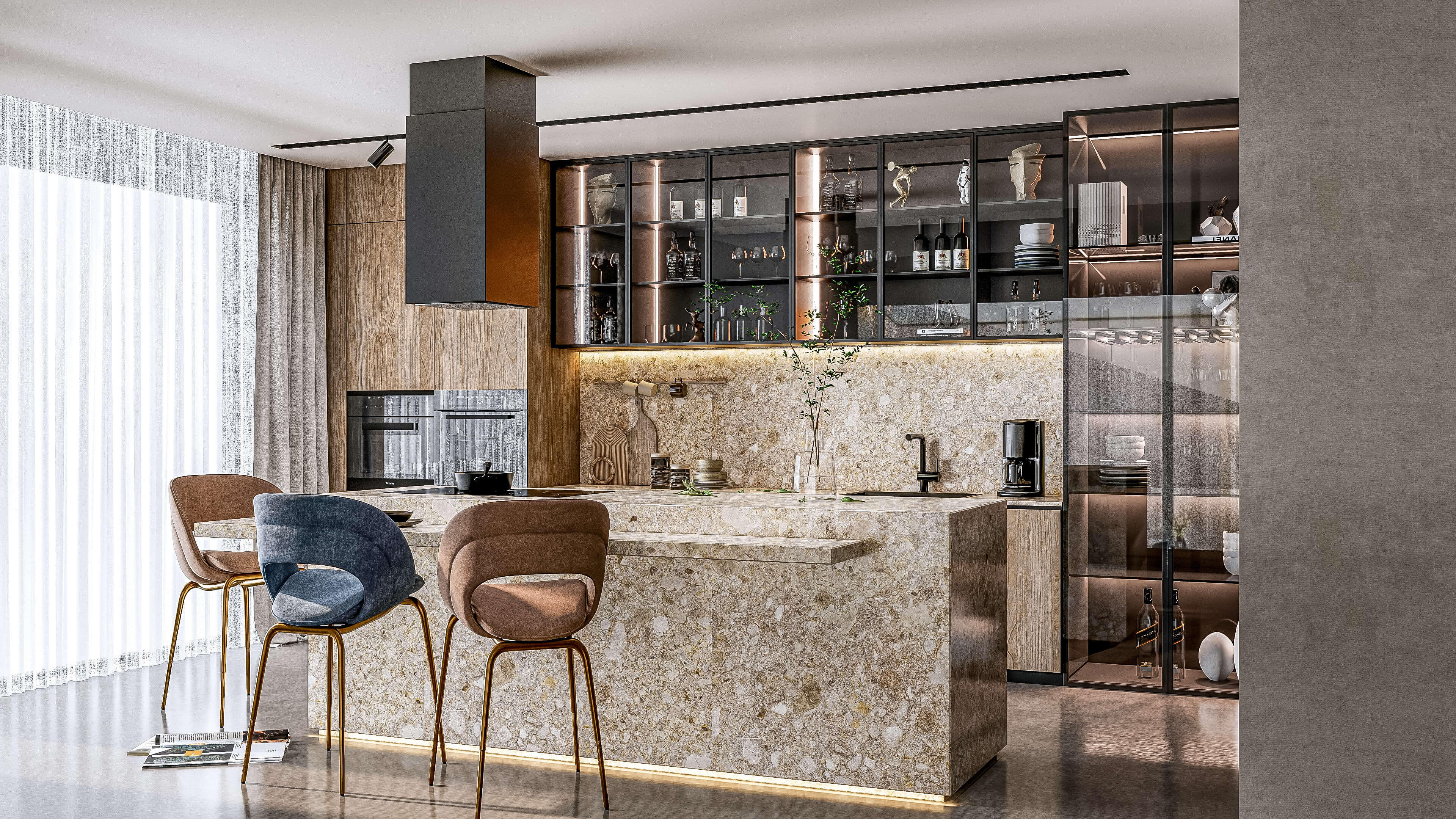 Kitchen Full Scene 54 - 3D Model by IID Studio