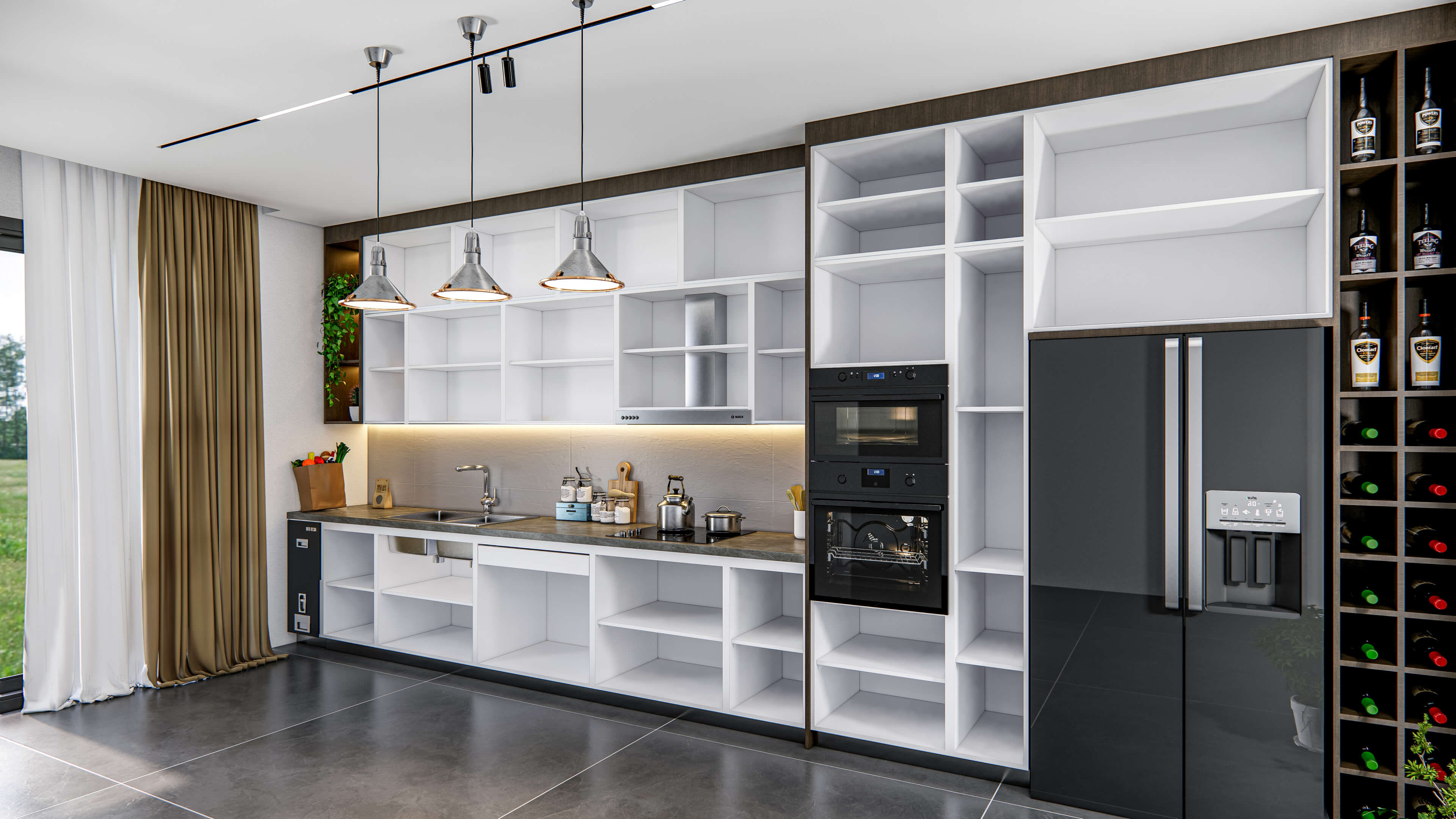 Kitchen Parametric Fully Resizable 05 - 3D Model by IID Studio