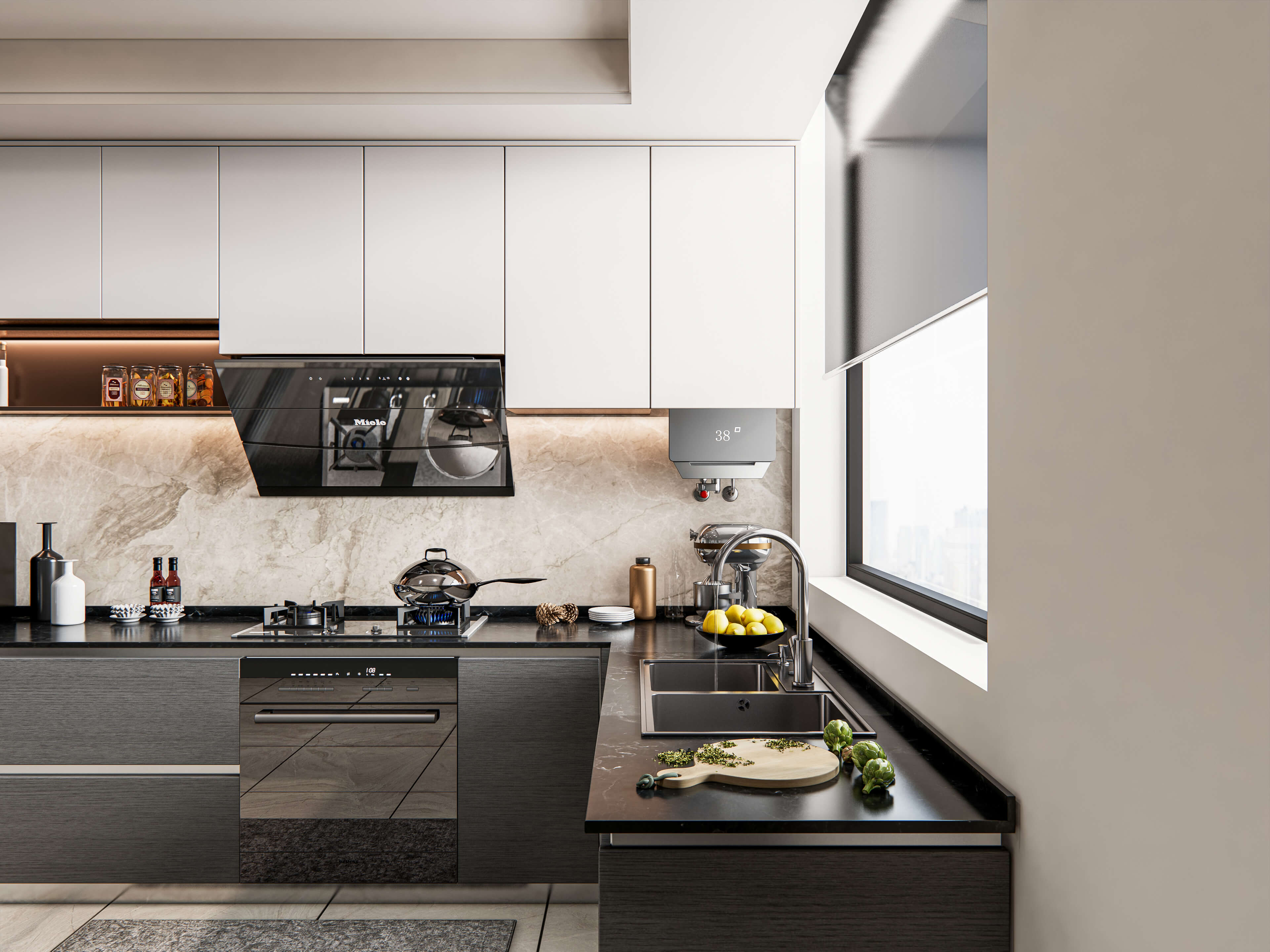 Kitchen Full Scene 033 - 3D Model by IID Studio