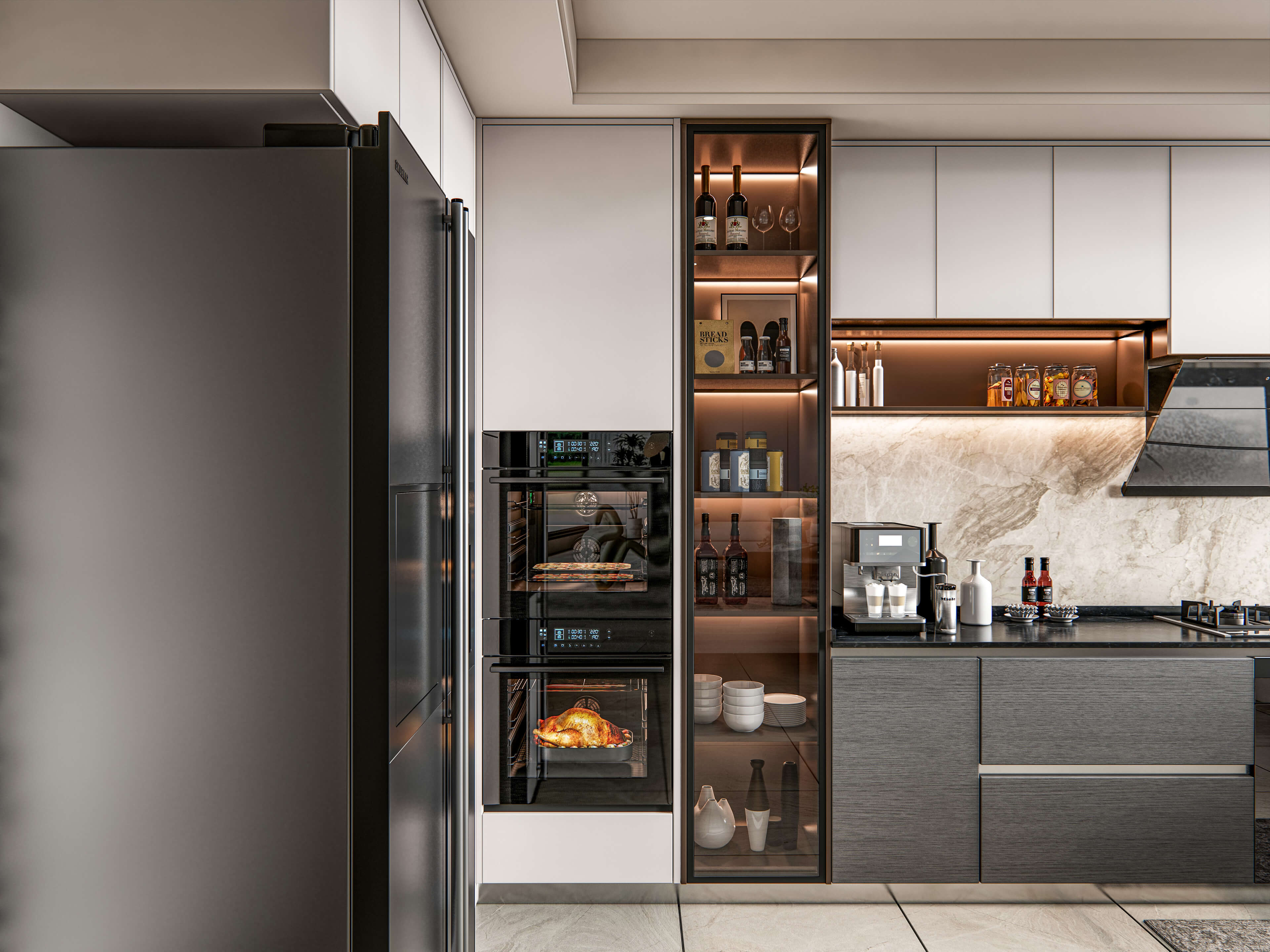 Kitchen Full Scene 033 - 3D Model by IID Studio