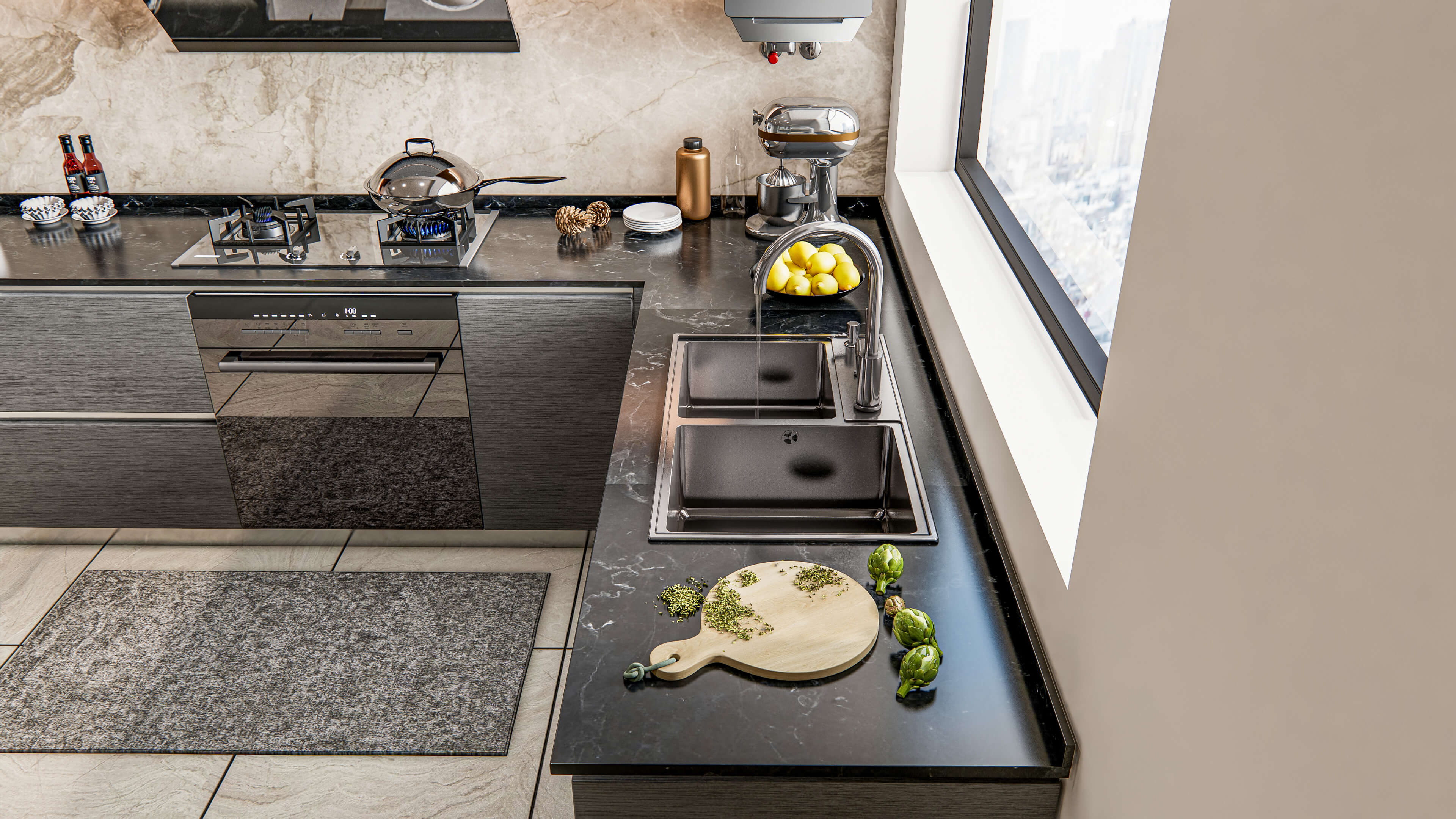 Kitchen Full Scene 033 - 3D Model by IID Studio