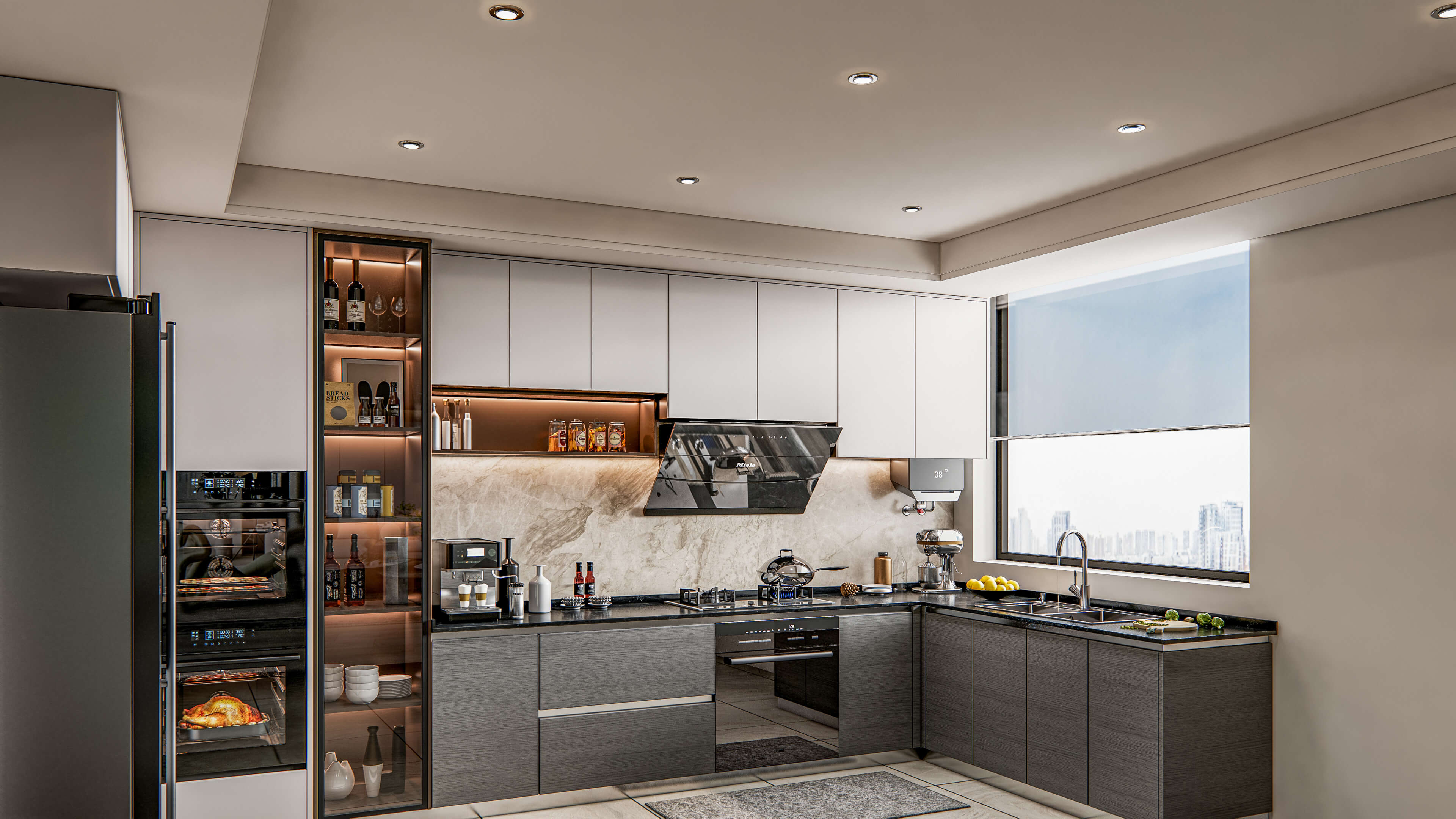 Kitchen Full Scene - 3D Model by IID Studio