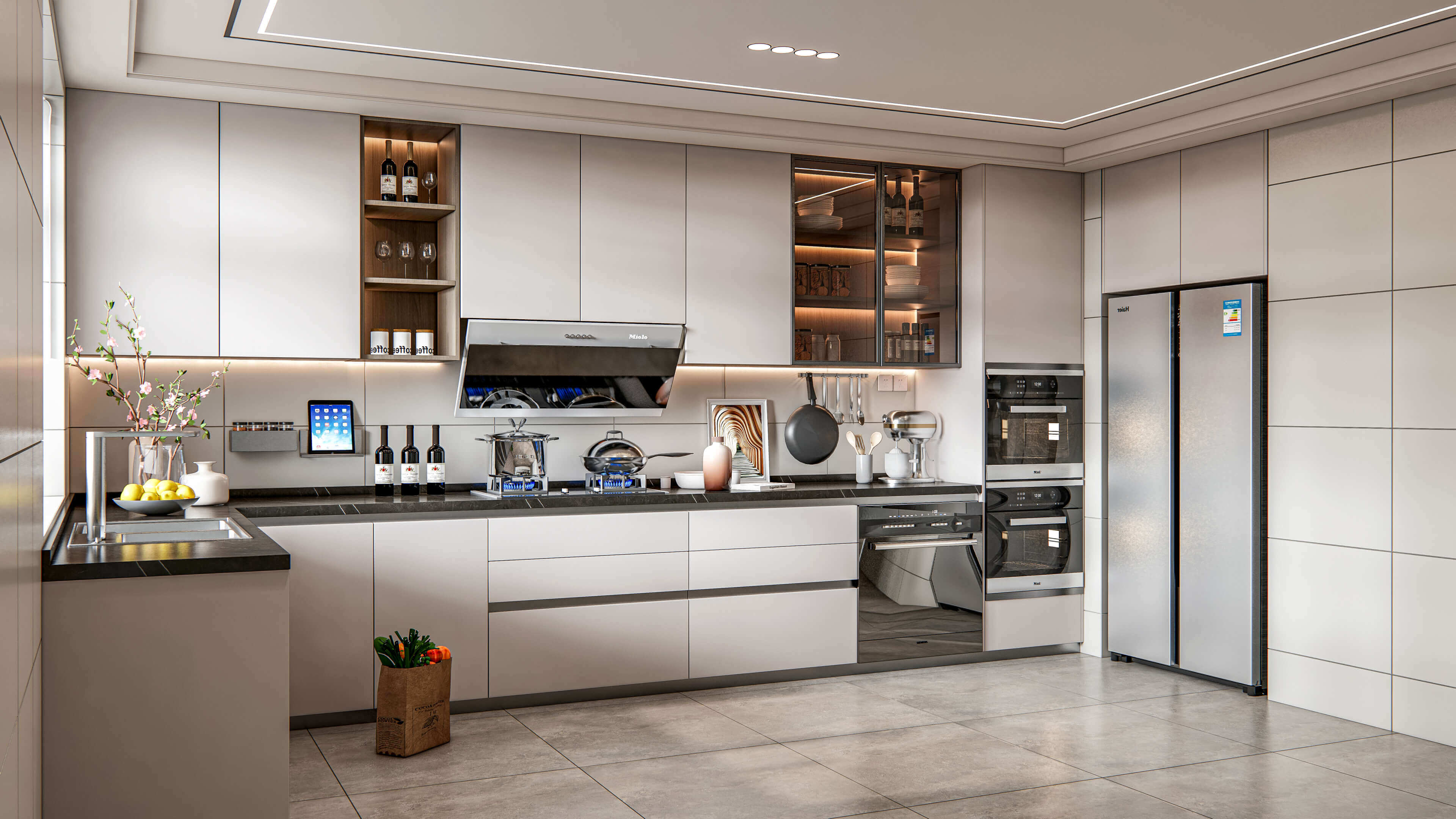 Kitchen Full Scene 034 - 3D Model by IID Studio