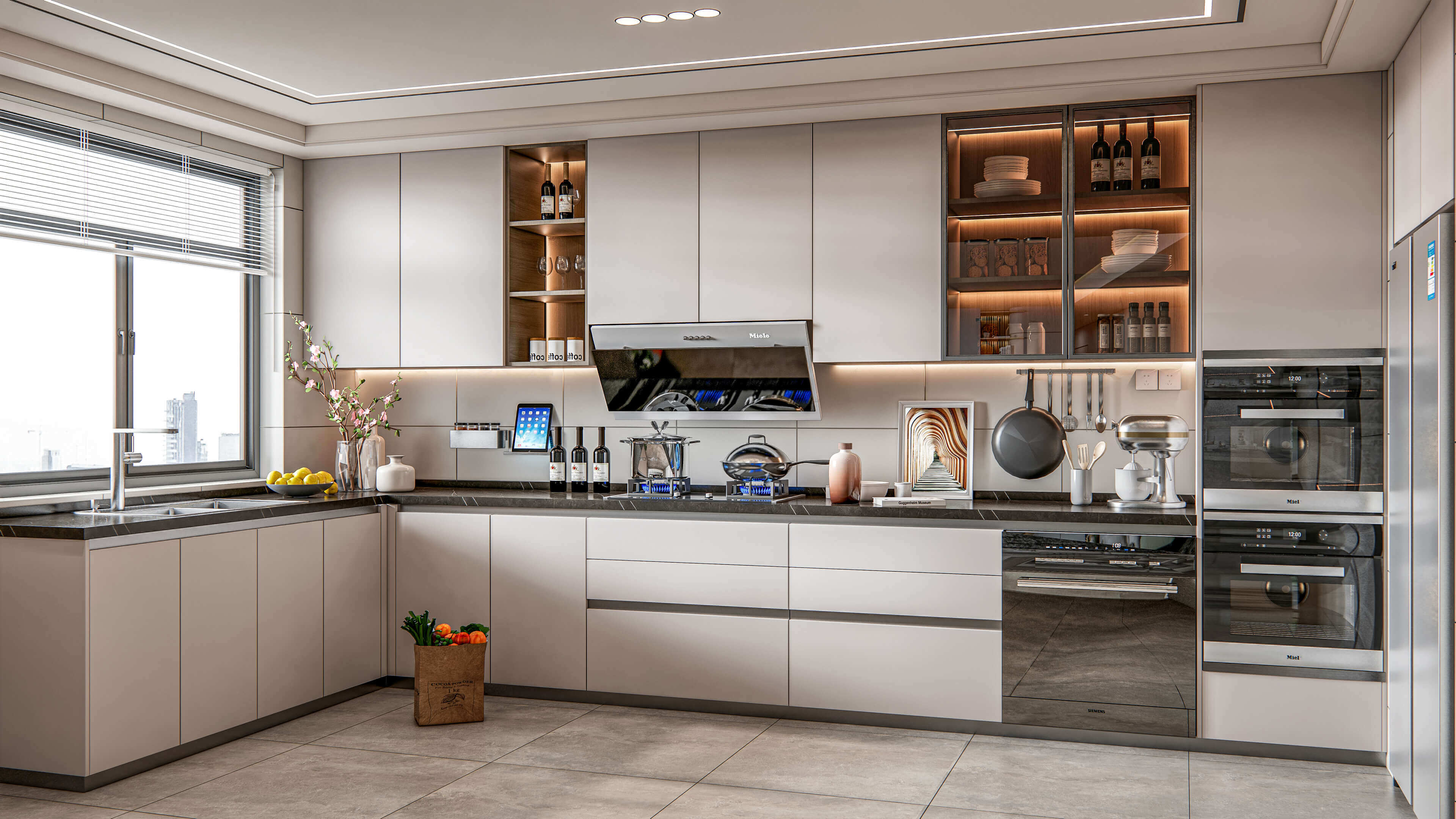 Kitchen Full Scene 034 - 3D Model by IID Studio