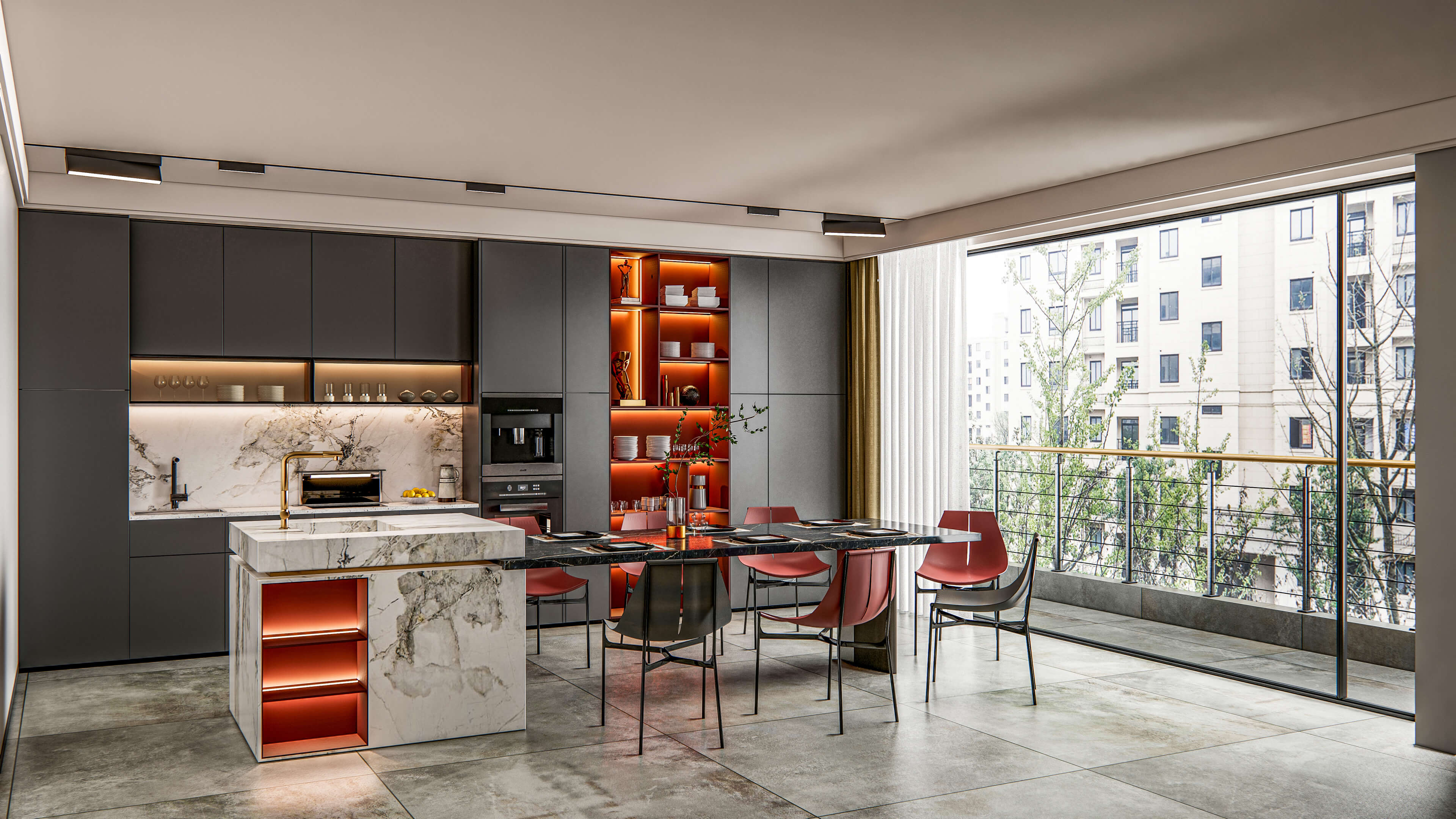 Kitchen Full Scene 035 - 3D Model by IID Studio