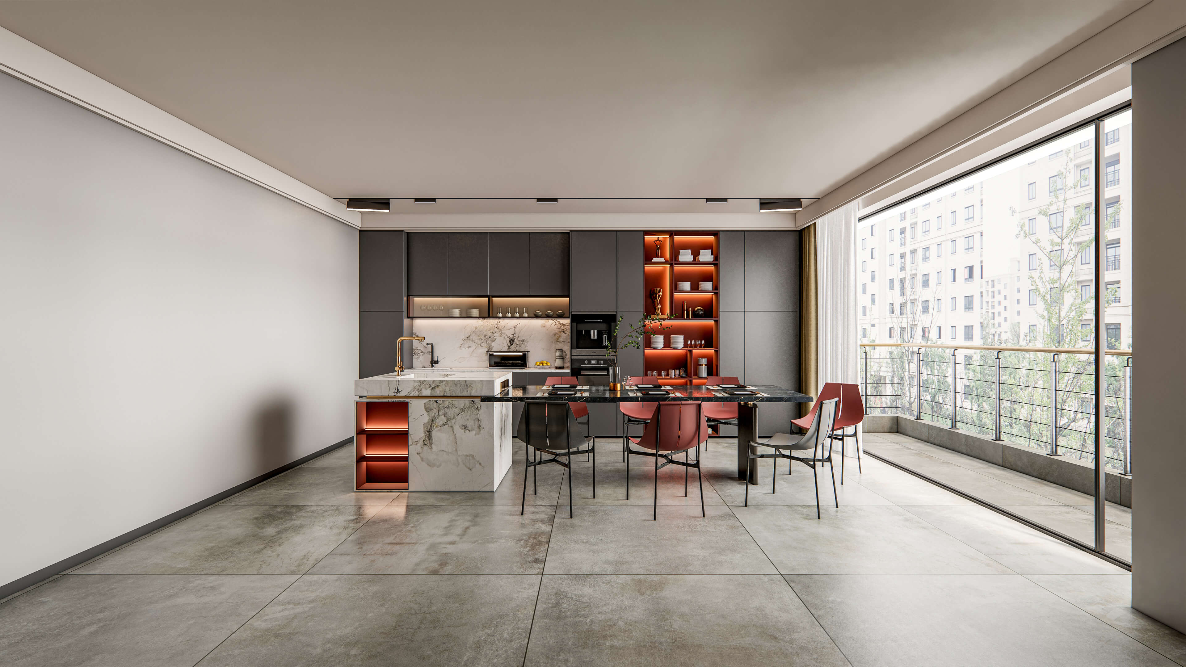 Kitchen Full Scene 035 - 3D Model by IID Studio