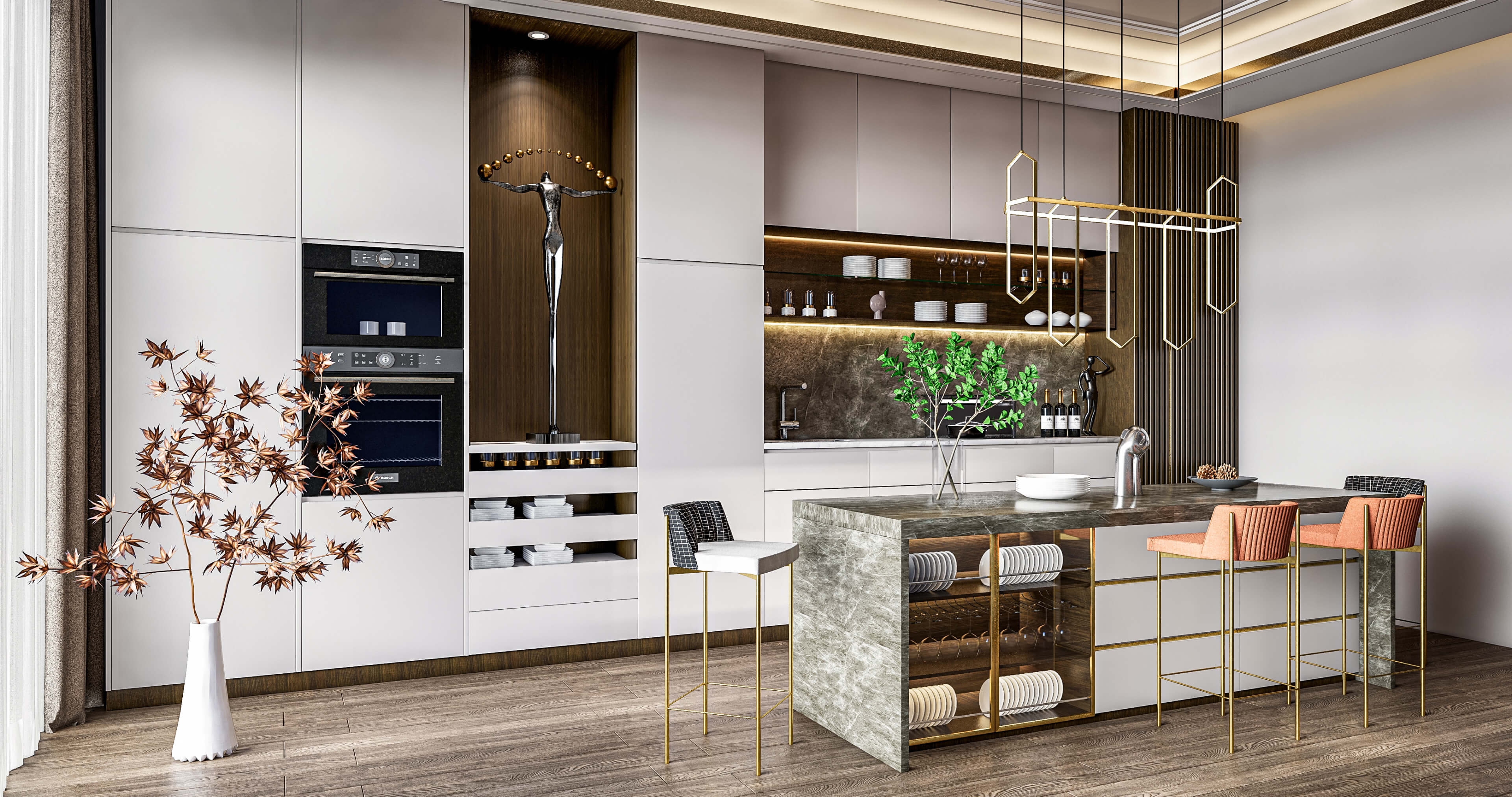 Kitchen Full Scene - 3D Model by IID Studio