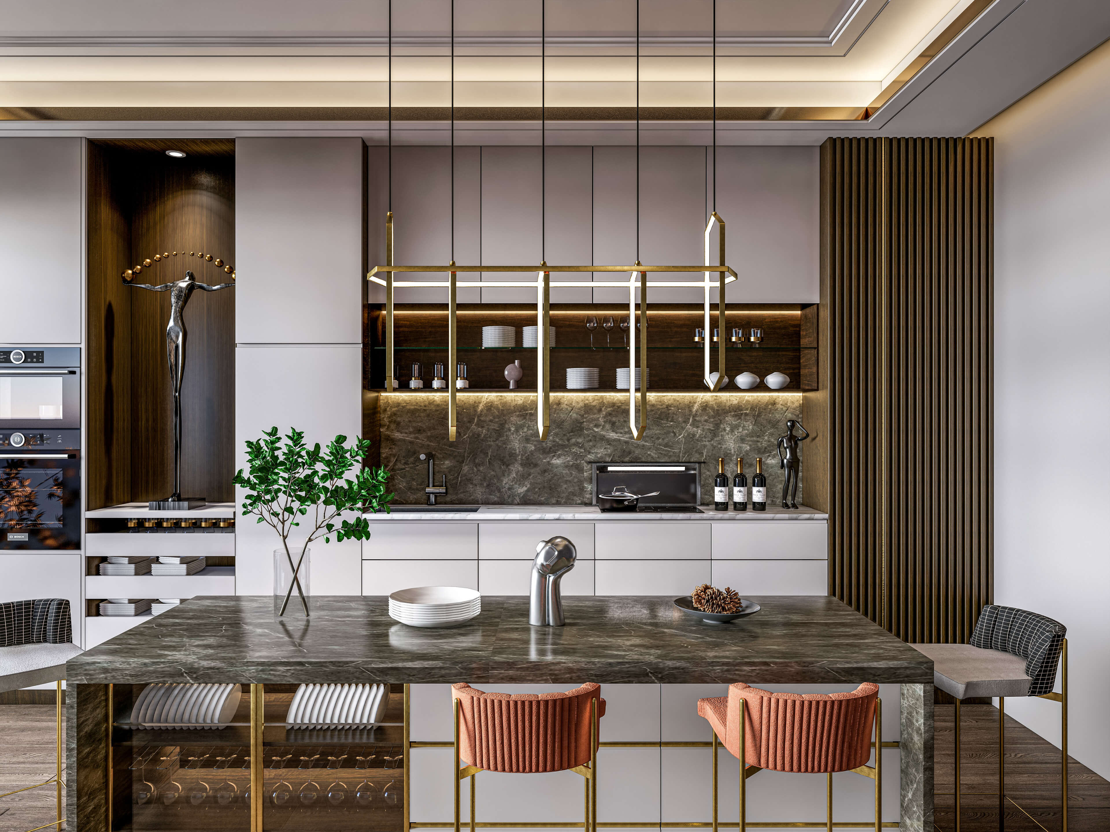 Kitchen Full Scene 10 - 3D Model by IID Studio