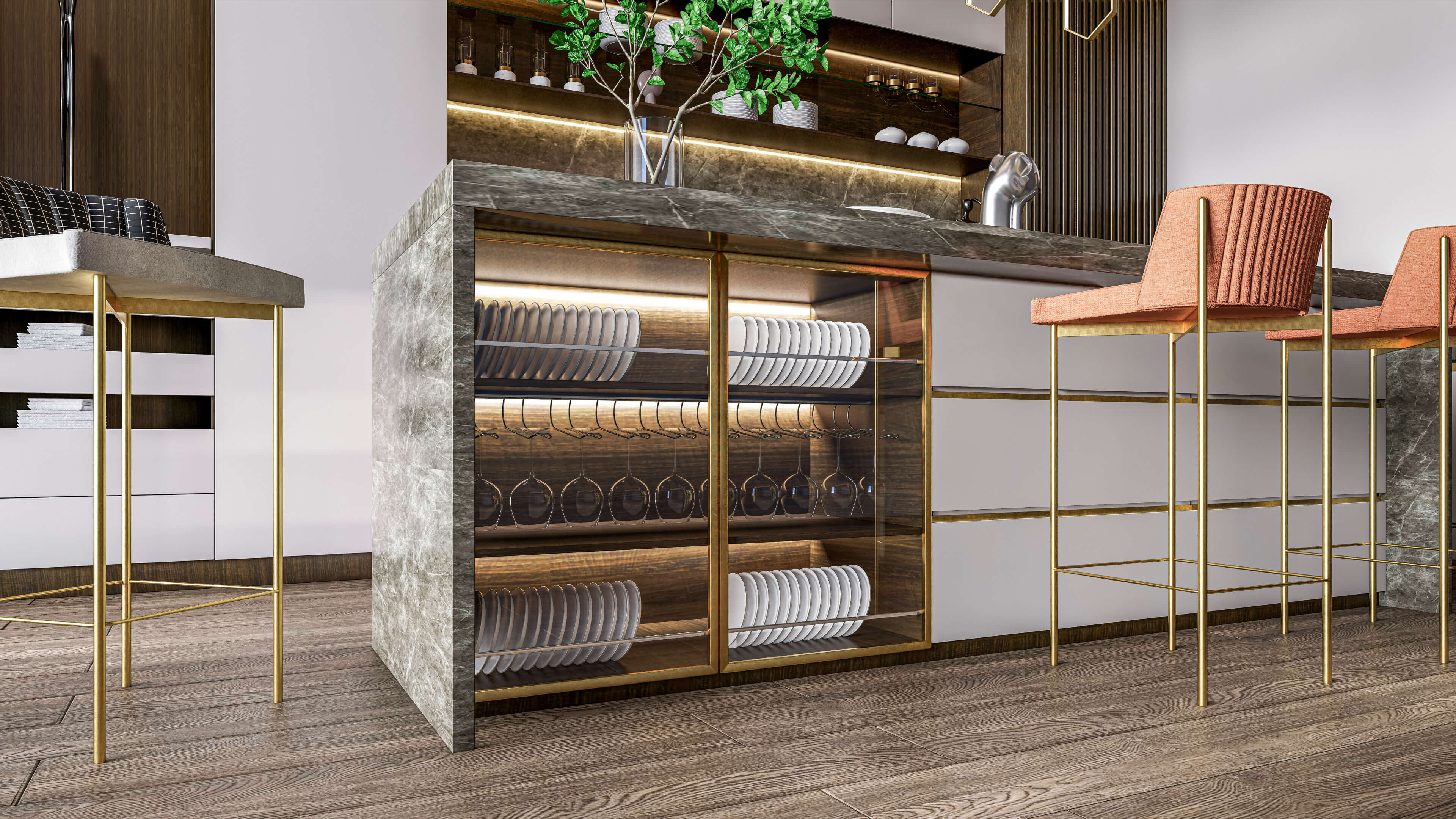 Kitchen Full Scene - 3D Model by IID Studio