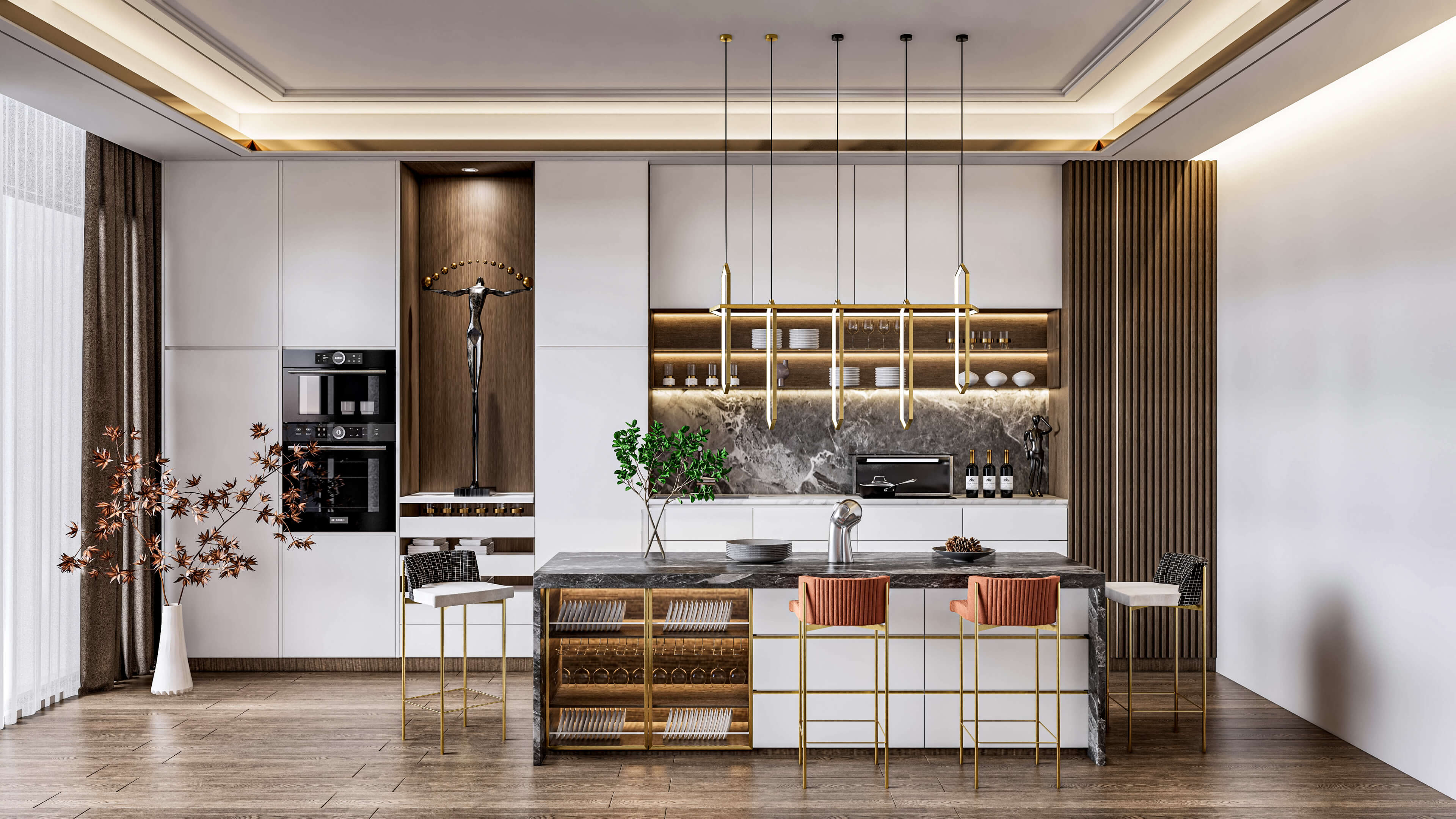 Kitchen Full Scene 10 - 3D Model by IID Studio