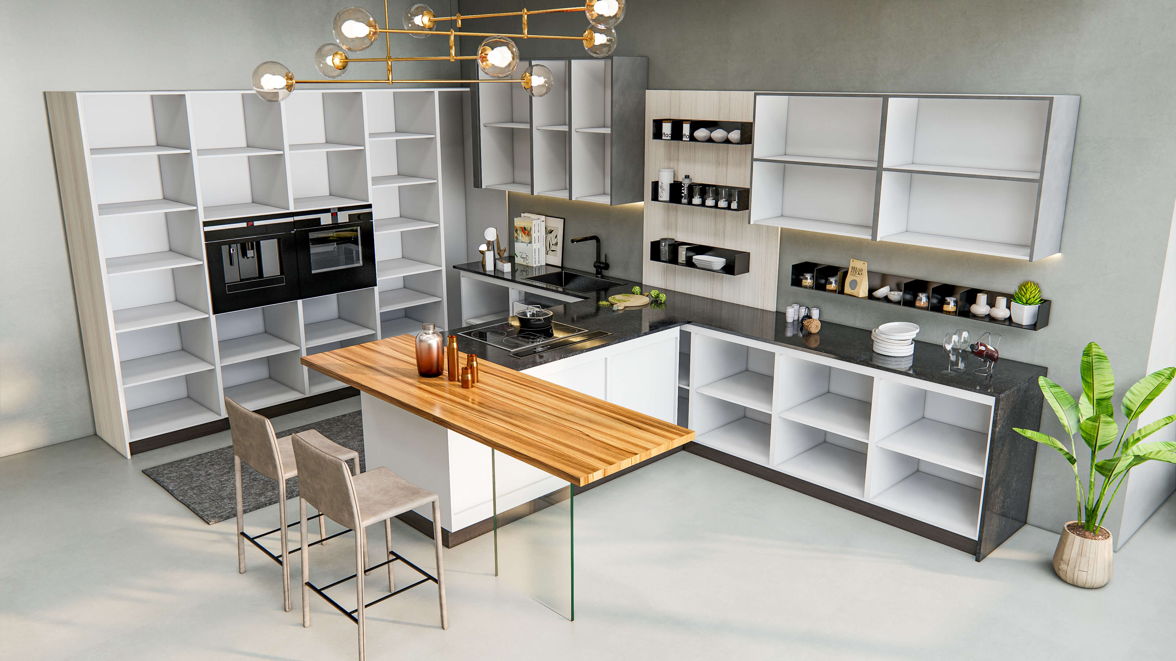 Kitchen Parametric Fully Resizable 44 - 3D Model by IID Studio