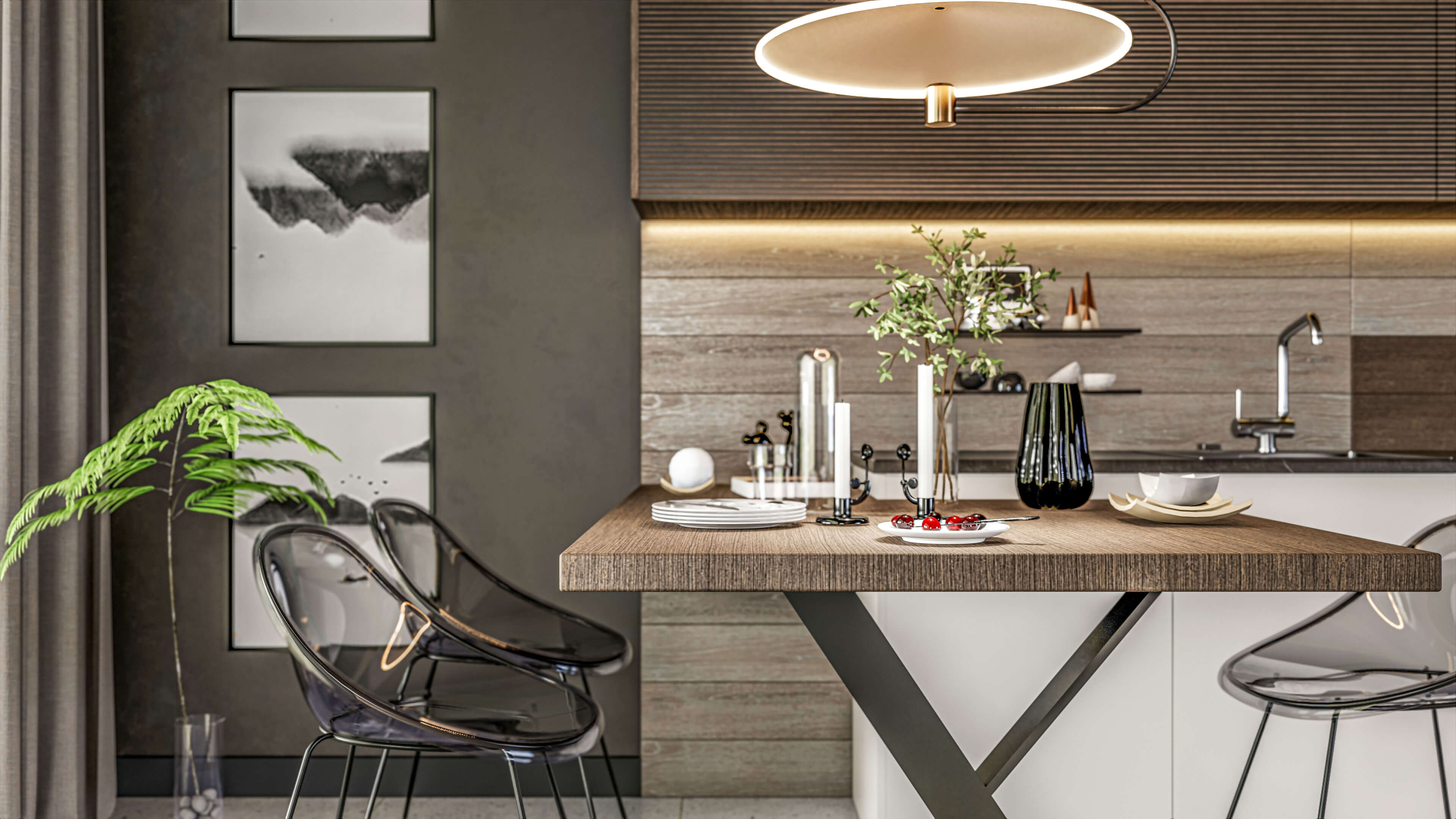 Kitchen Parametric Fully Resizable 017 - 3D Model by IID Studio