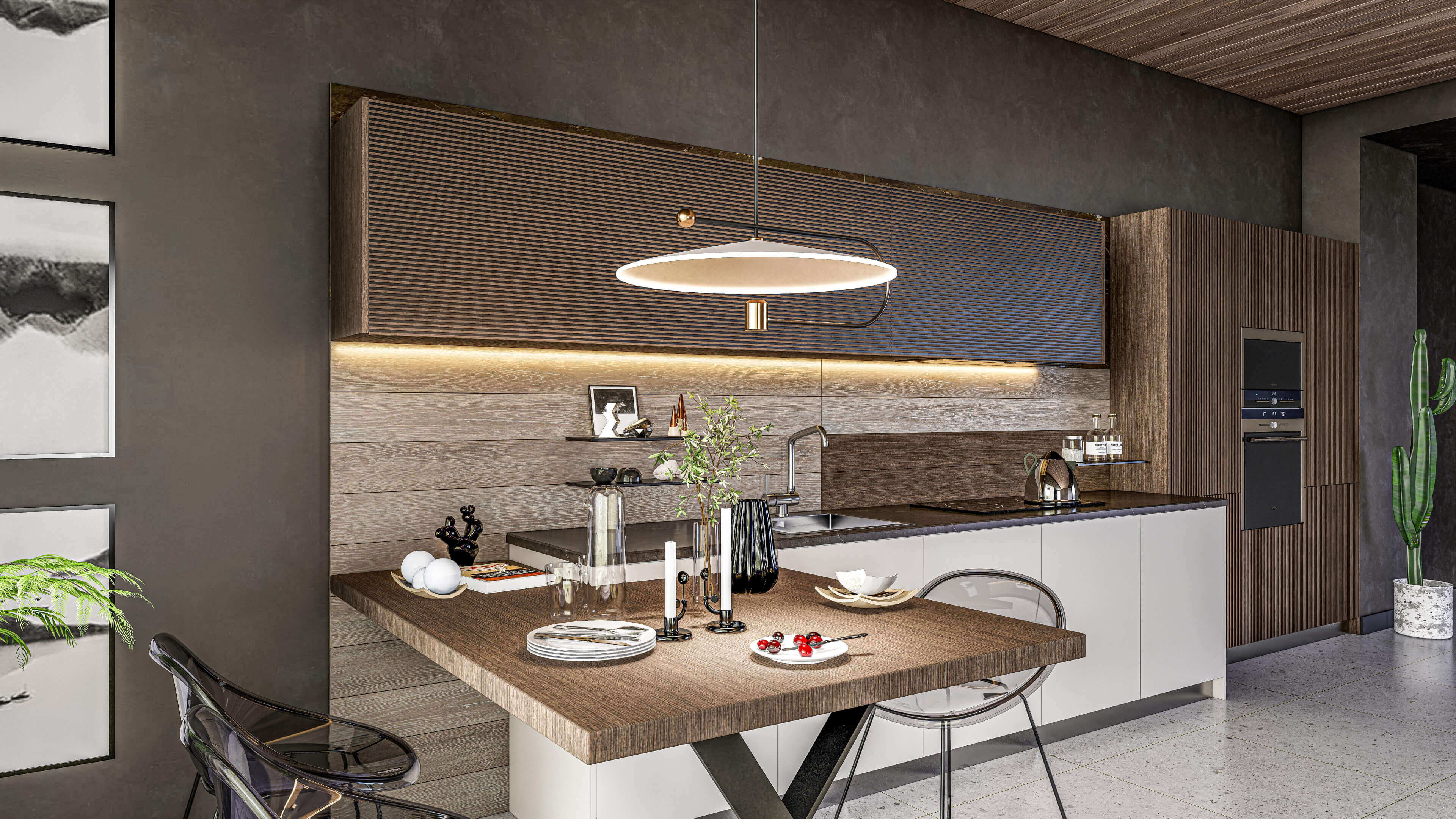 Kitchen Parametric Fully Resizable 017 - 3D Model by IID Studio