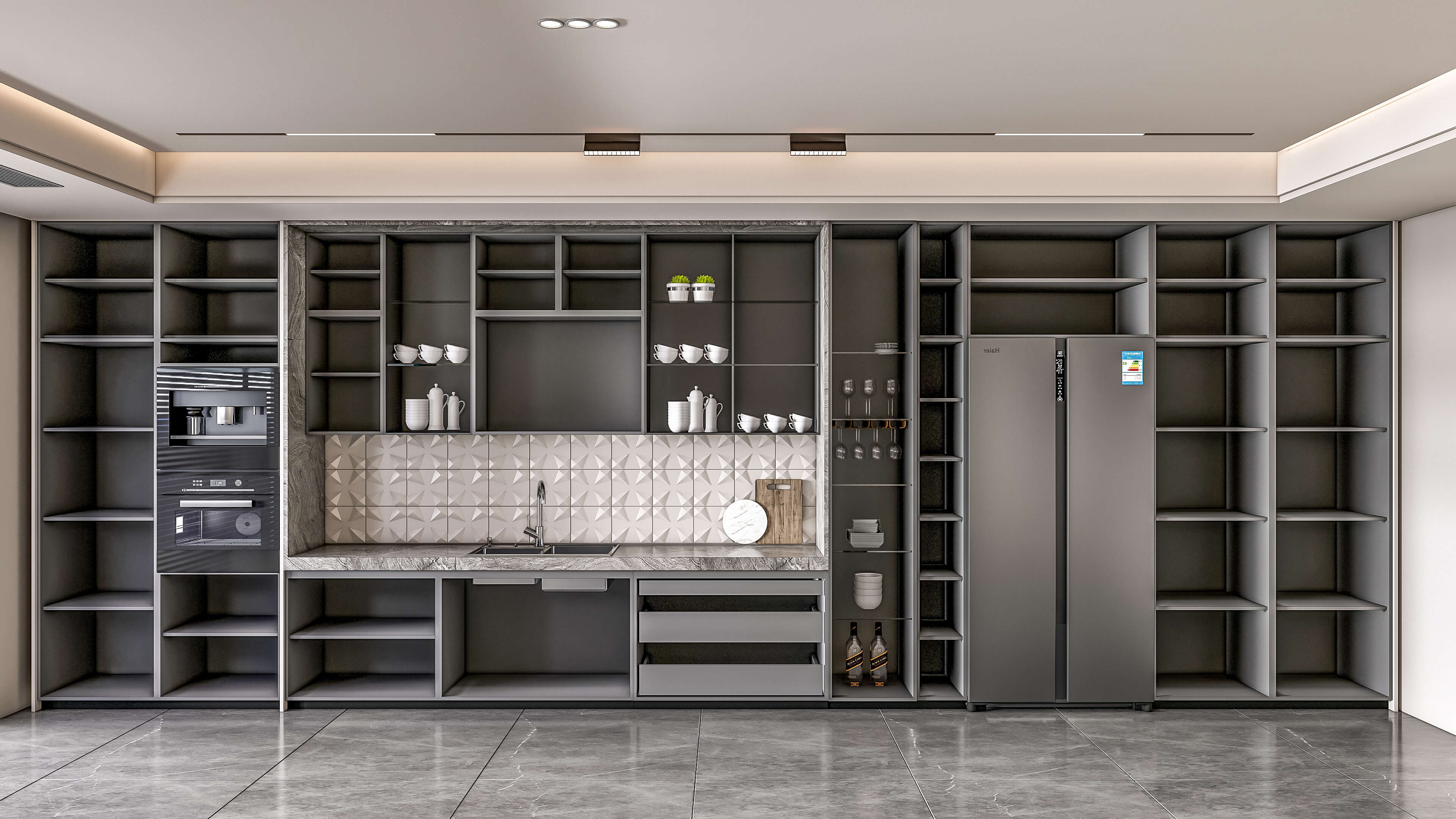 Kitchen Parametric Fully Resizable 61 - 3D Model by IID Studio